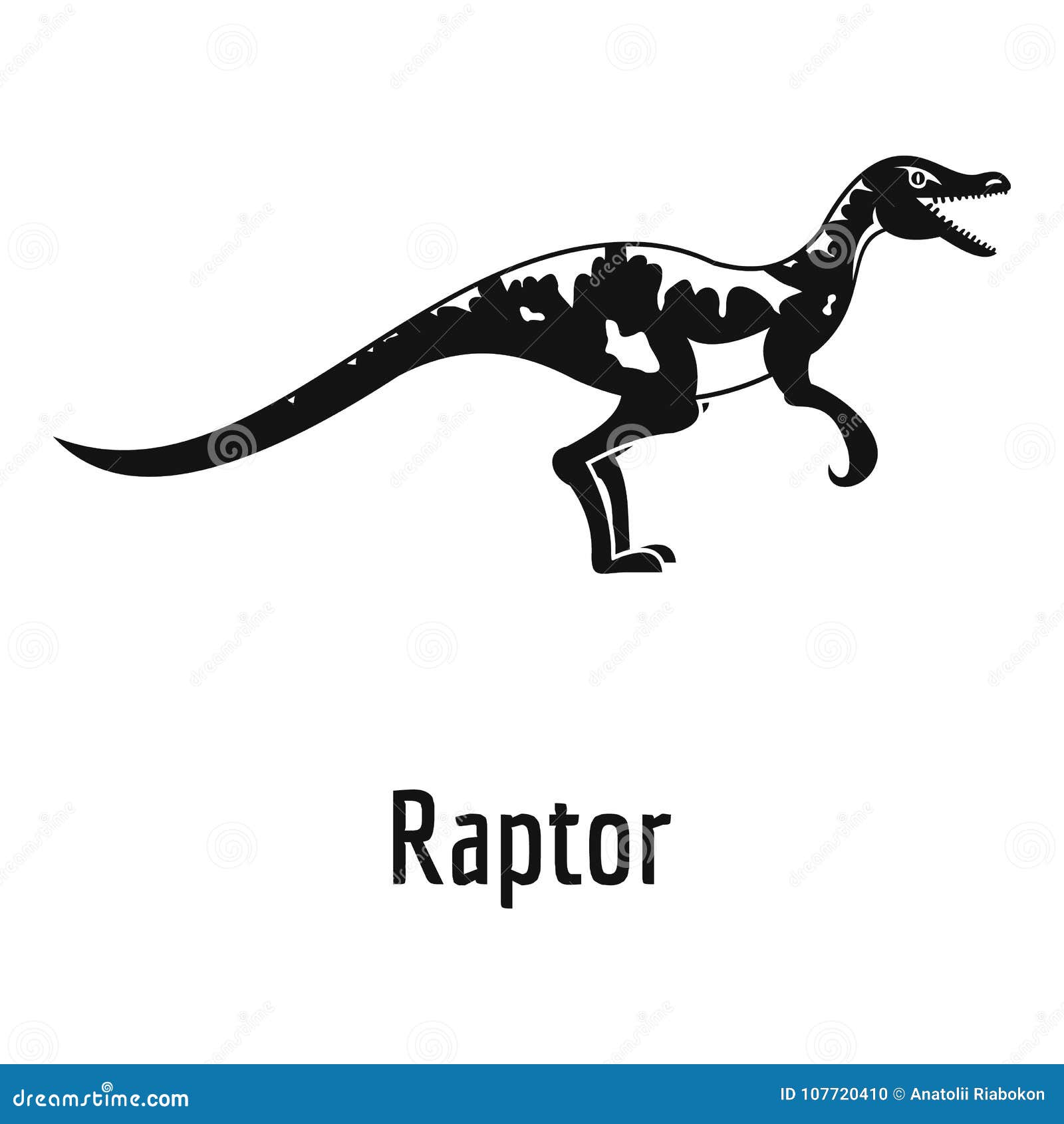 Raptor icon, simple style. stock vector. Illustration of creature ... Raptor icon, simple style. stock vector. Illustration of creature ...
