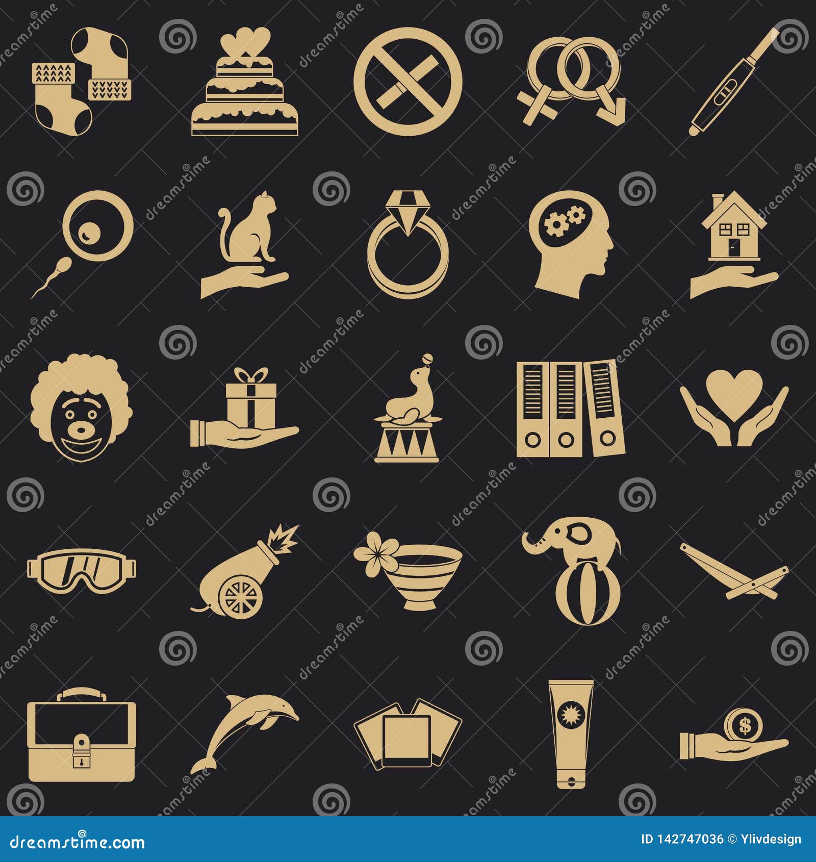 Rapture Icons Set, Simple Style Stock Vector - Illustration of couple ...