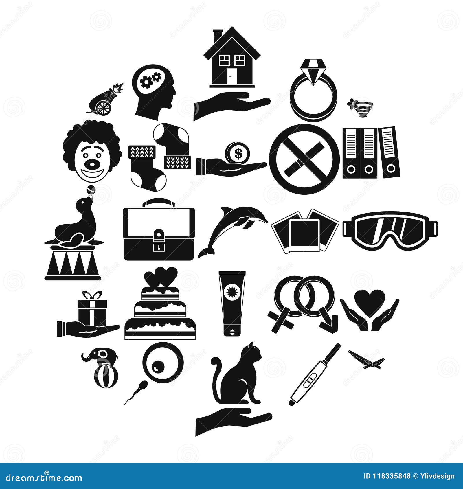 Rapture Icons Set, Simple Style Stock Vector - Illustration of ...