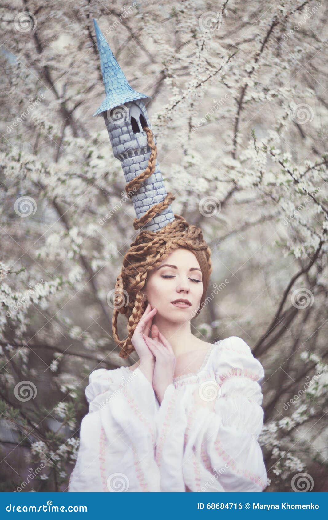 Rapunzel stock photo. Image of garden, gown, colorful - 68684716