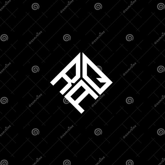 RAQ Letter Logo Design on Black Background. RAQ Creative Initials ...