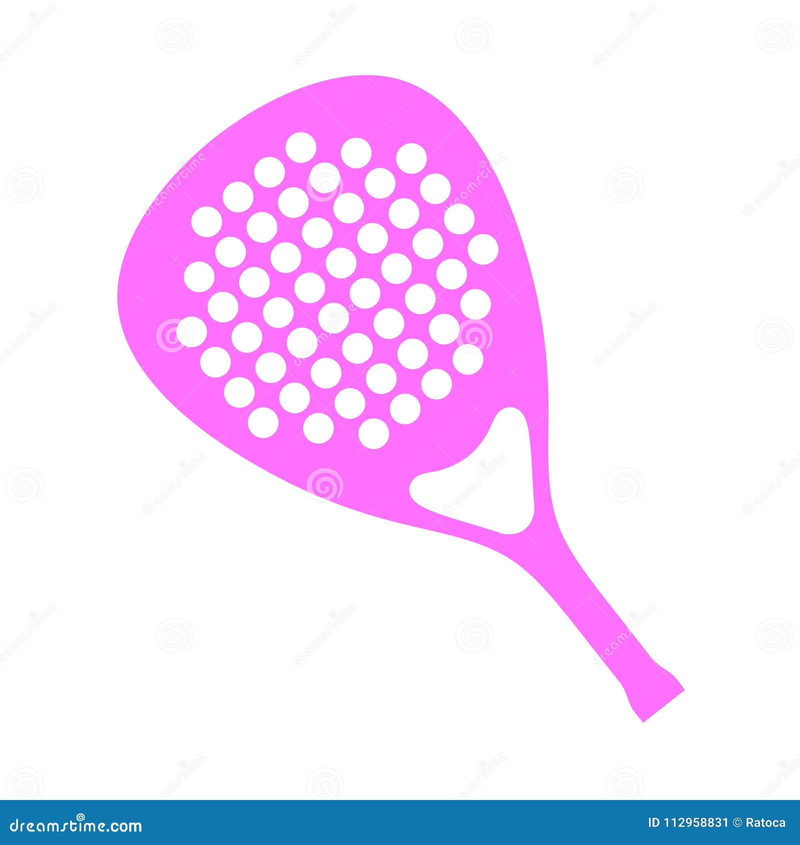 Raquete Cor-de-rosa Do Padel Ilustração do Vetor - Ilustração de ...