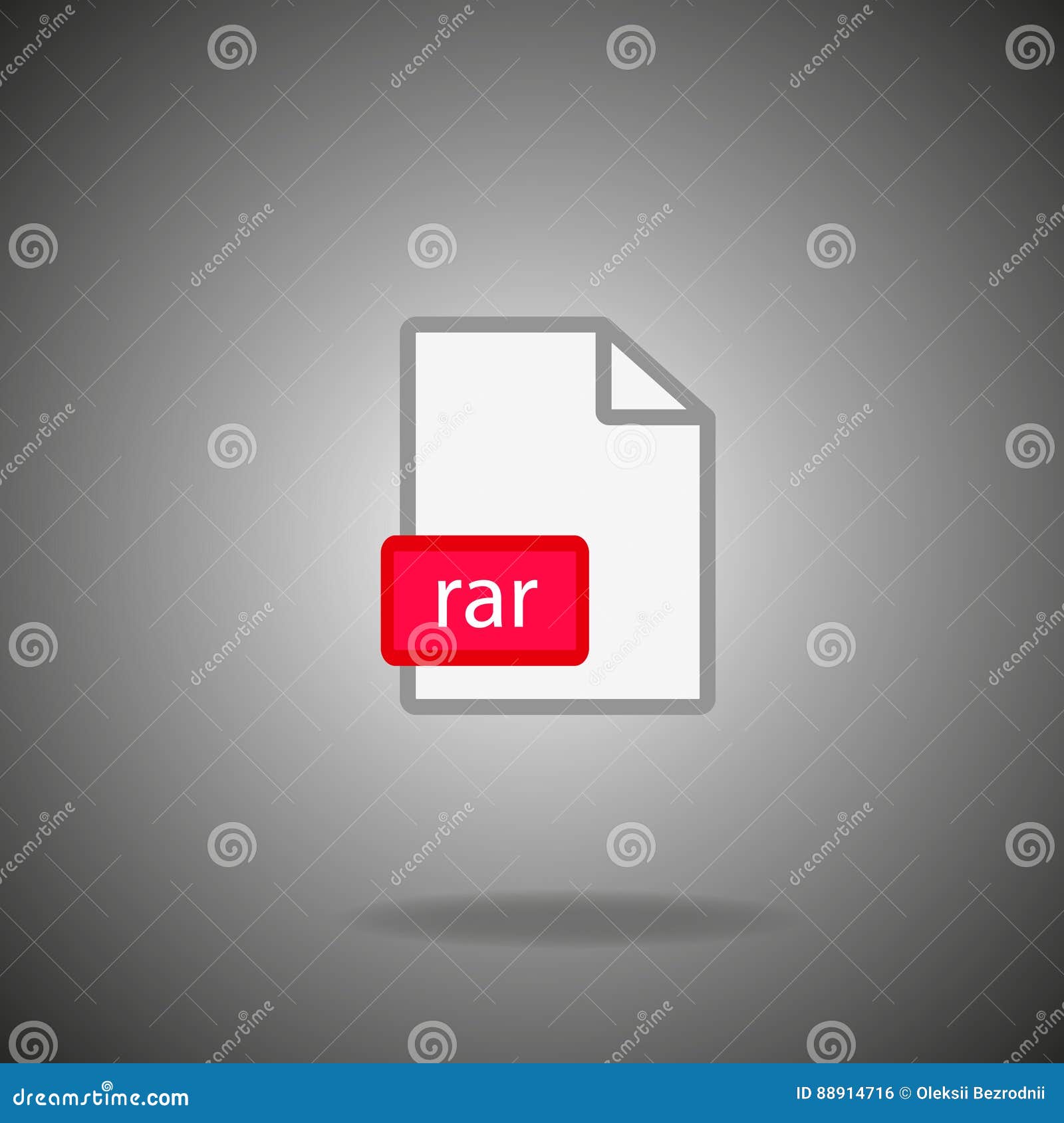 Rar archive file icon stock vector. Illustration of page - 88914716