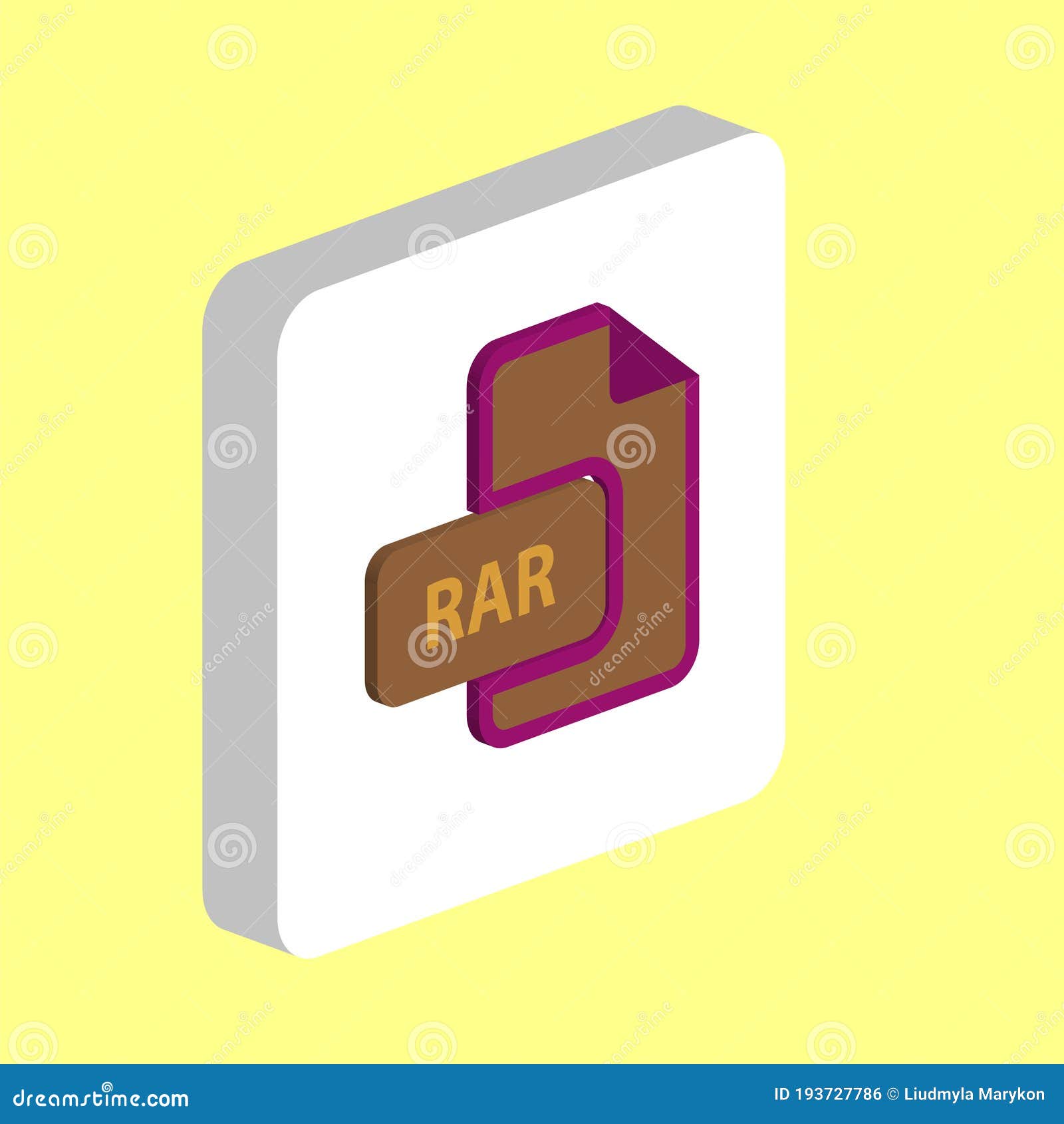 RAR computer symbol stock illustration. Illustration of archive - 193727786