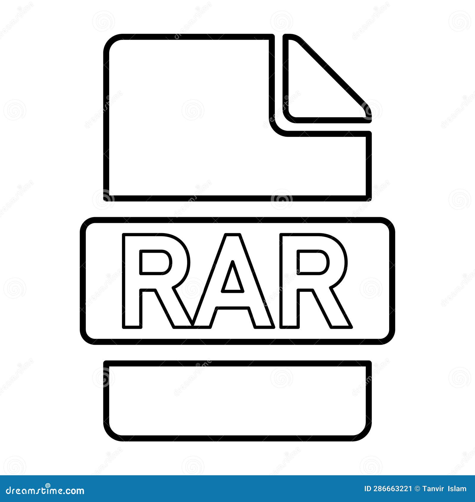 RAR File Format Icon stock illustration. Illustration of beautiful ...