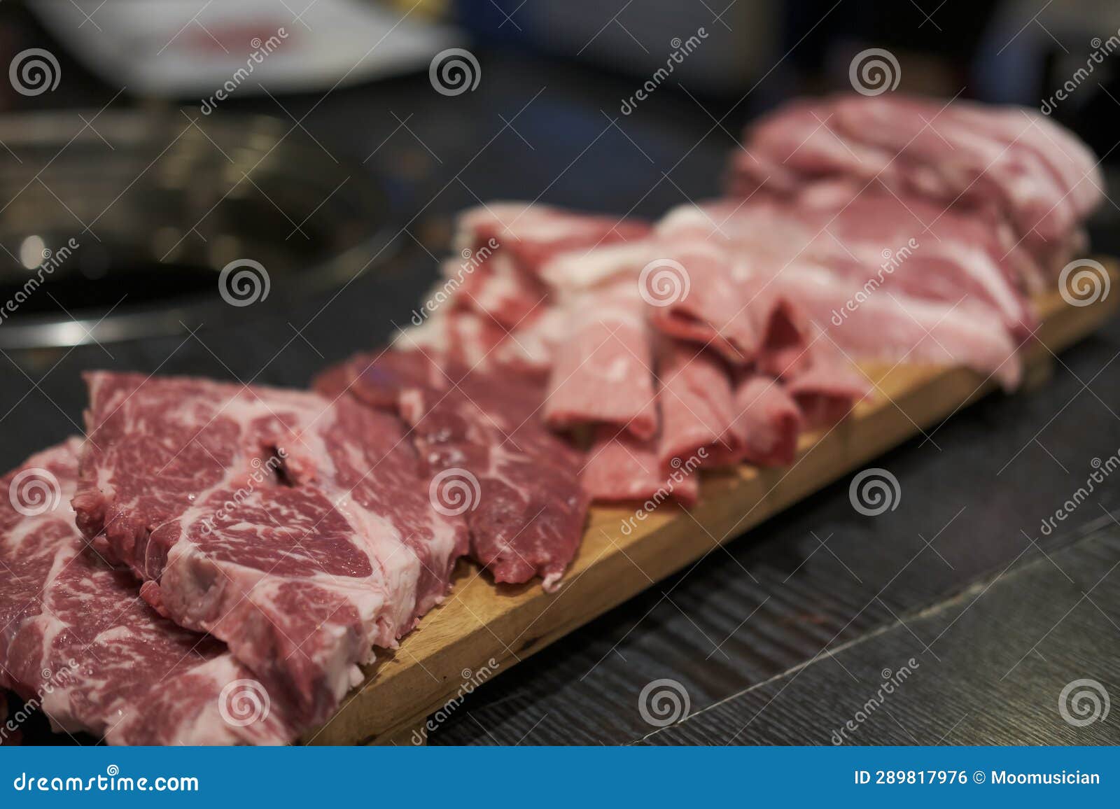 Rare beef and pork stock photo. Image of heat, diet - 289817976