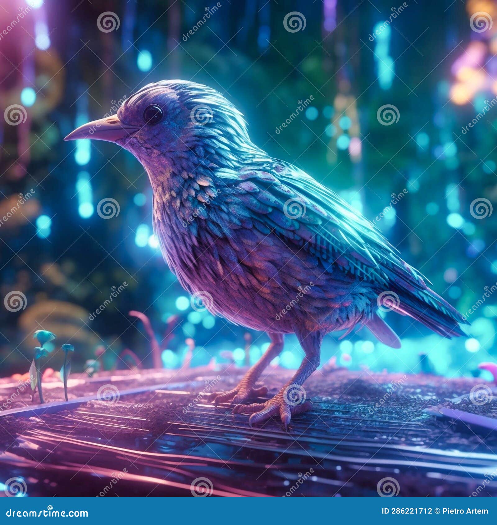 Rare and Cute Bird Based Creature in an Interdimen. Generative AI Stock ...