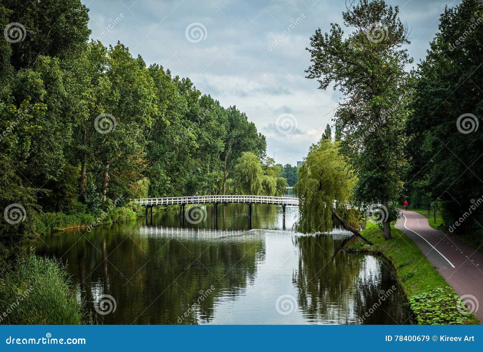 Rare Dutch bridge in park stock image. Image of forest - 78400679