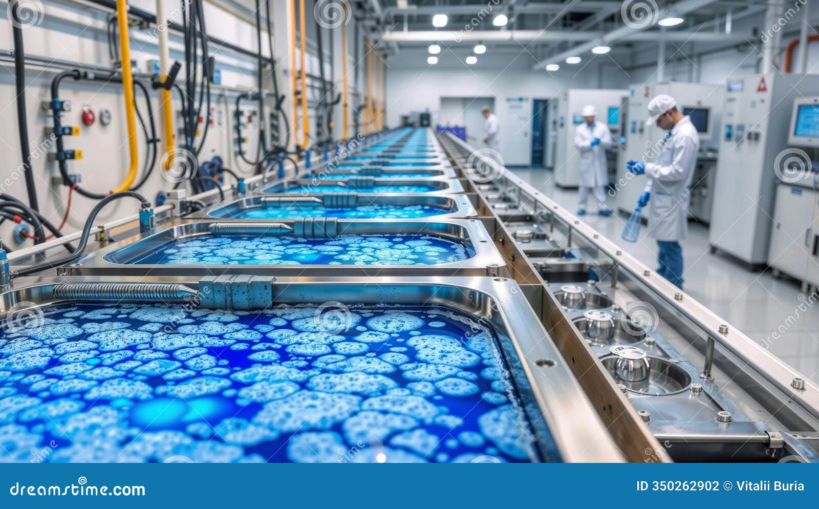 Blue Solution in Tanks at Rare Earth Metal Plant, Generative Ai Stock ...