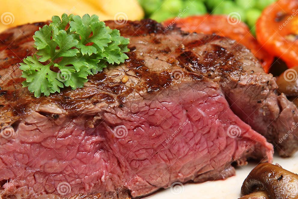 Rare Fillet Steak stock photo. Image of macro, pepper - 10807128