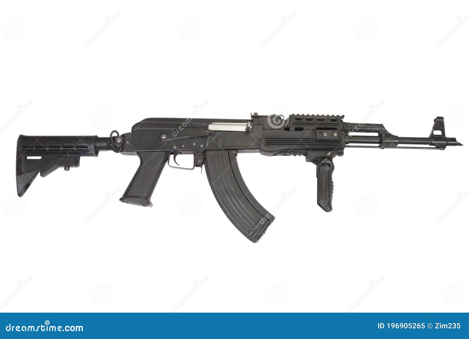 Rare First Model AK - 47 Assault Rifle with Modern Tactical Accessories ...