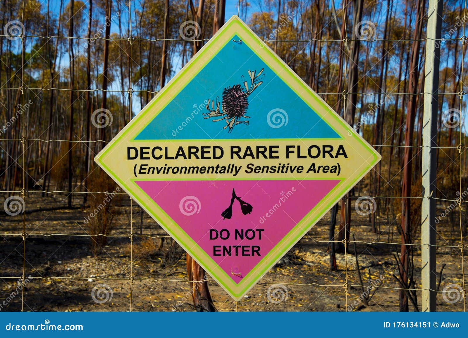 Rare Flora Sign editorial photo. Image of native, ecology - 176134151