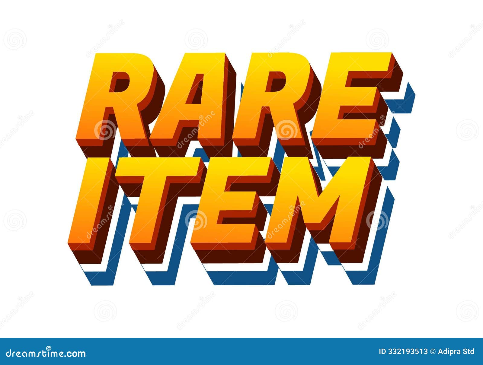 Rare Item. Text Effect in 3D Style for Print Ad Purpose Stock ...