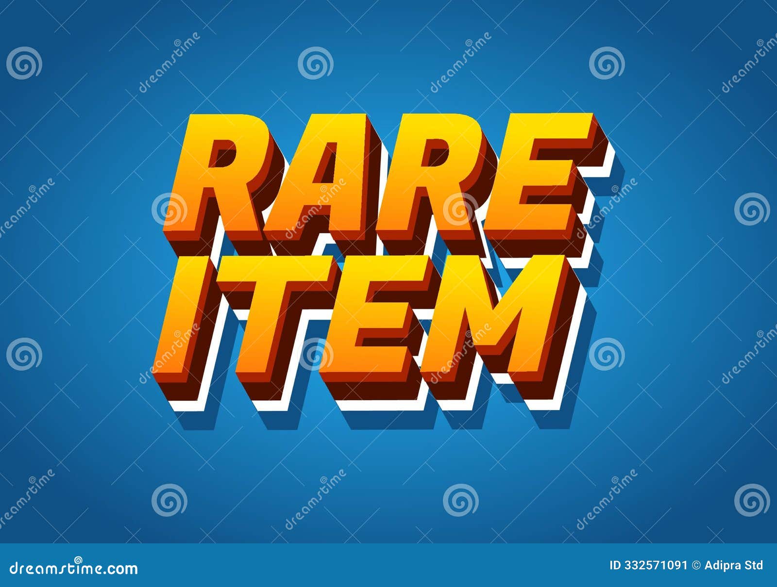 Rare Item. Text Effect in 3D Style for Print Ad Purpose Stock ...