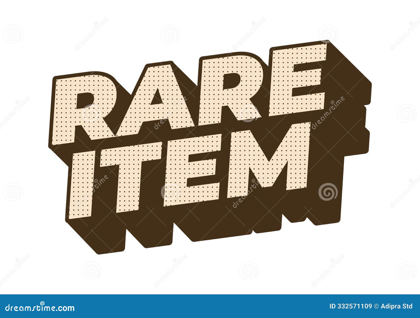 Rare Item. Text Effect in 3D Style for Print Ad Purpose Stock ...