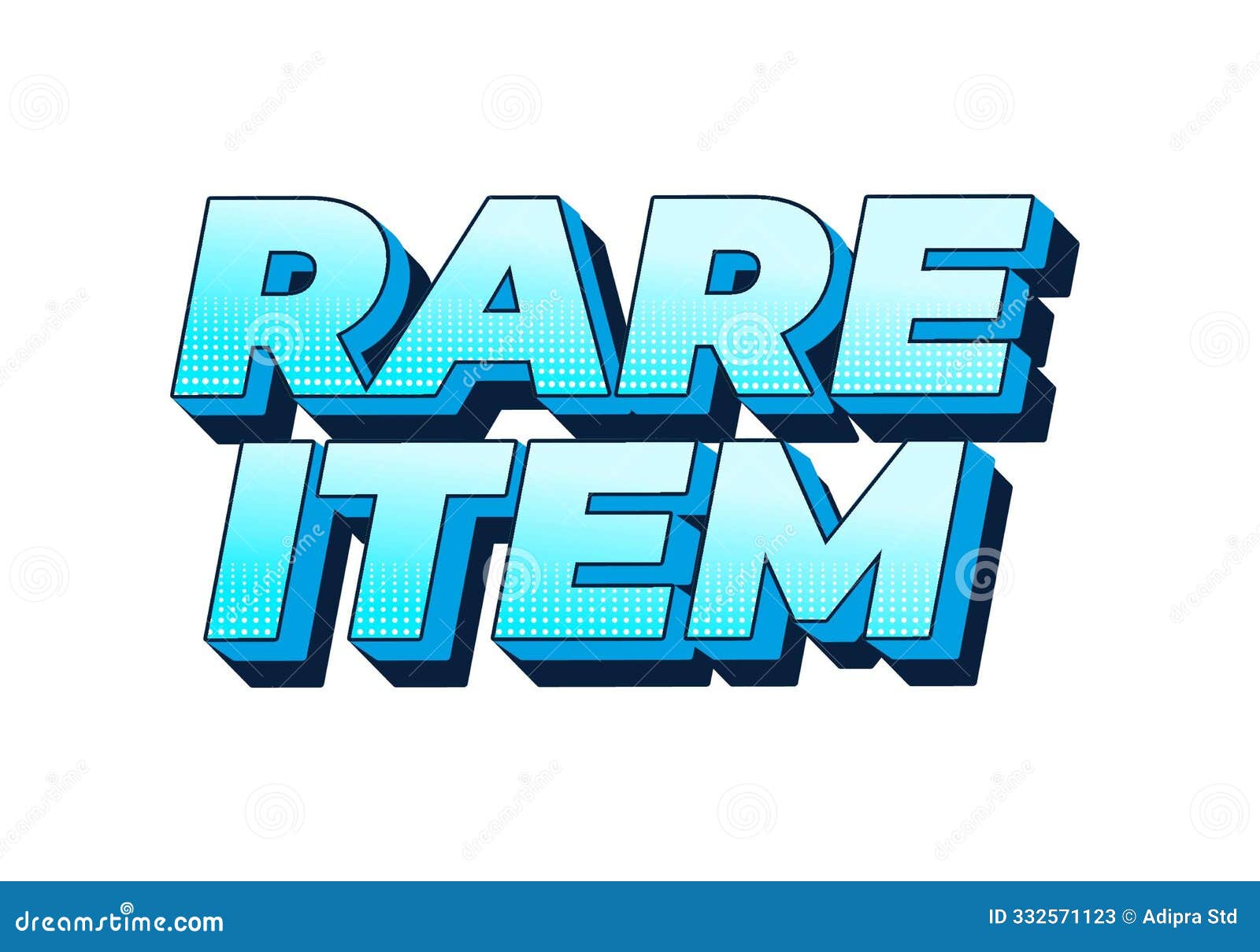 Rare Item. Text Effect in 3D Style for Print Ad Purpose Stock ...