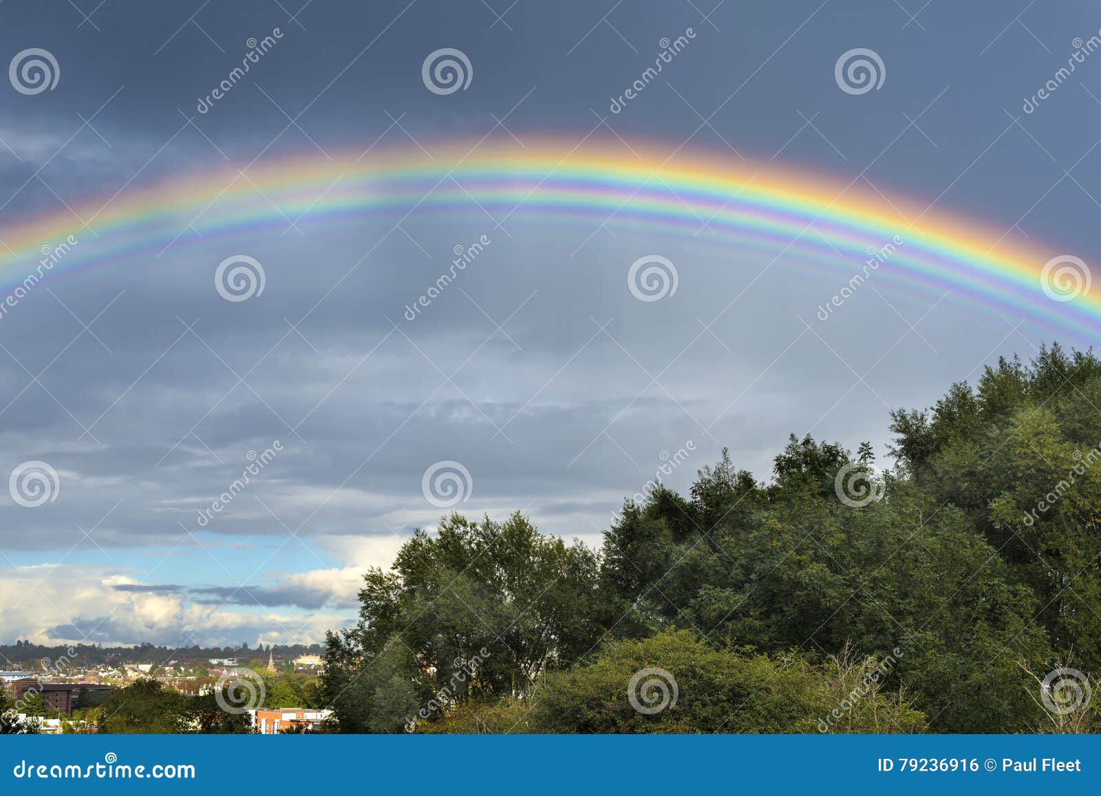 Rare Multiple Rainbow stock photo. Image of summer, gray - 79236916
