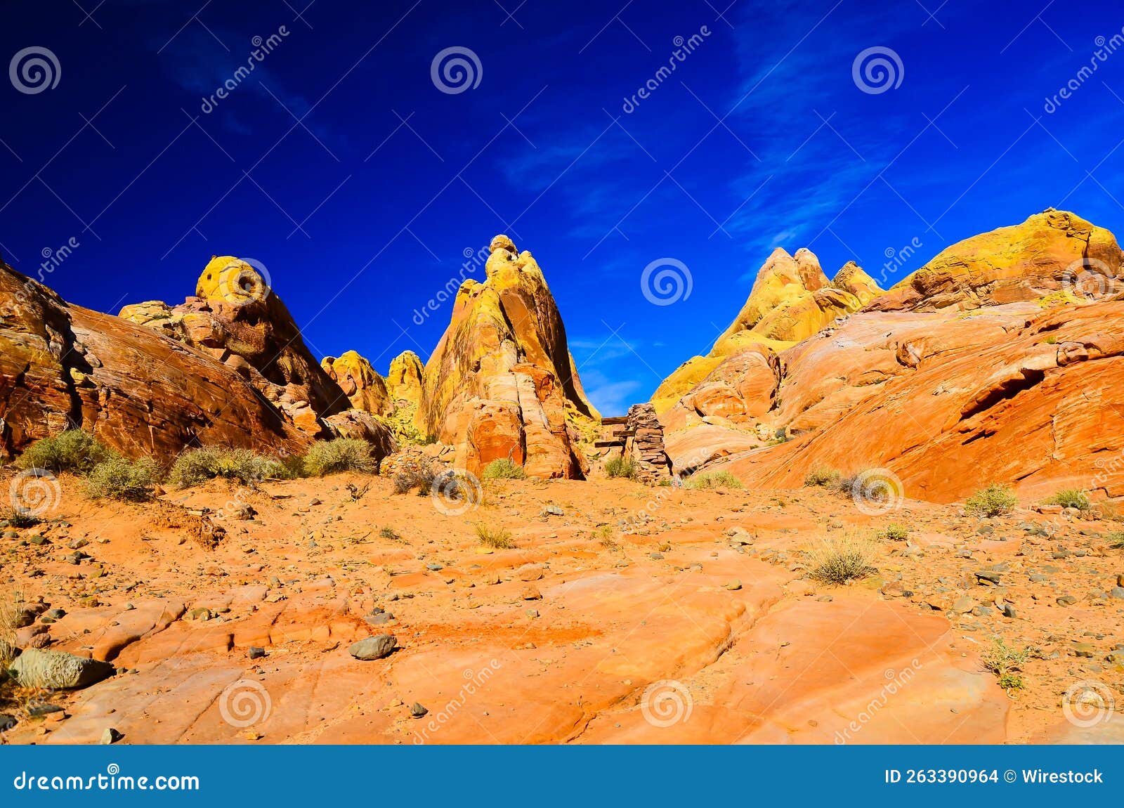 Rare Sandy Stones in the Dry Desert Stock Photo - Image of geology ...