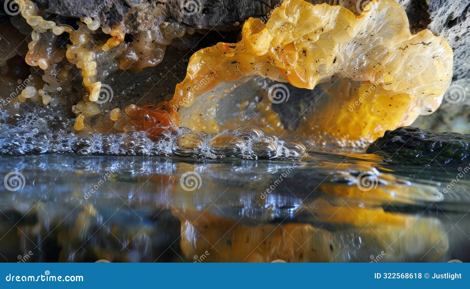 A Rare Sight of a Stalactite Growing Down into the Water Table Defying ...