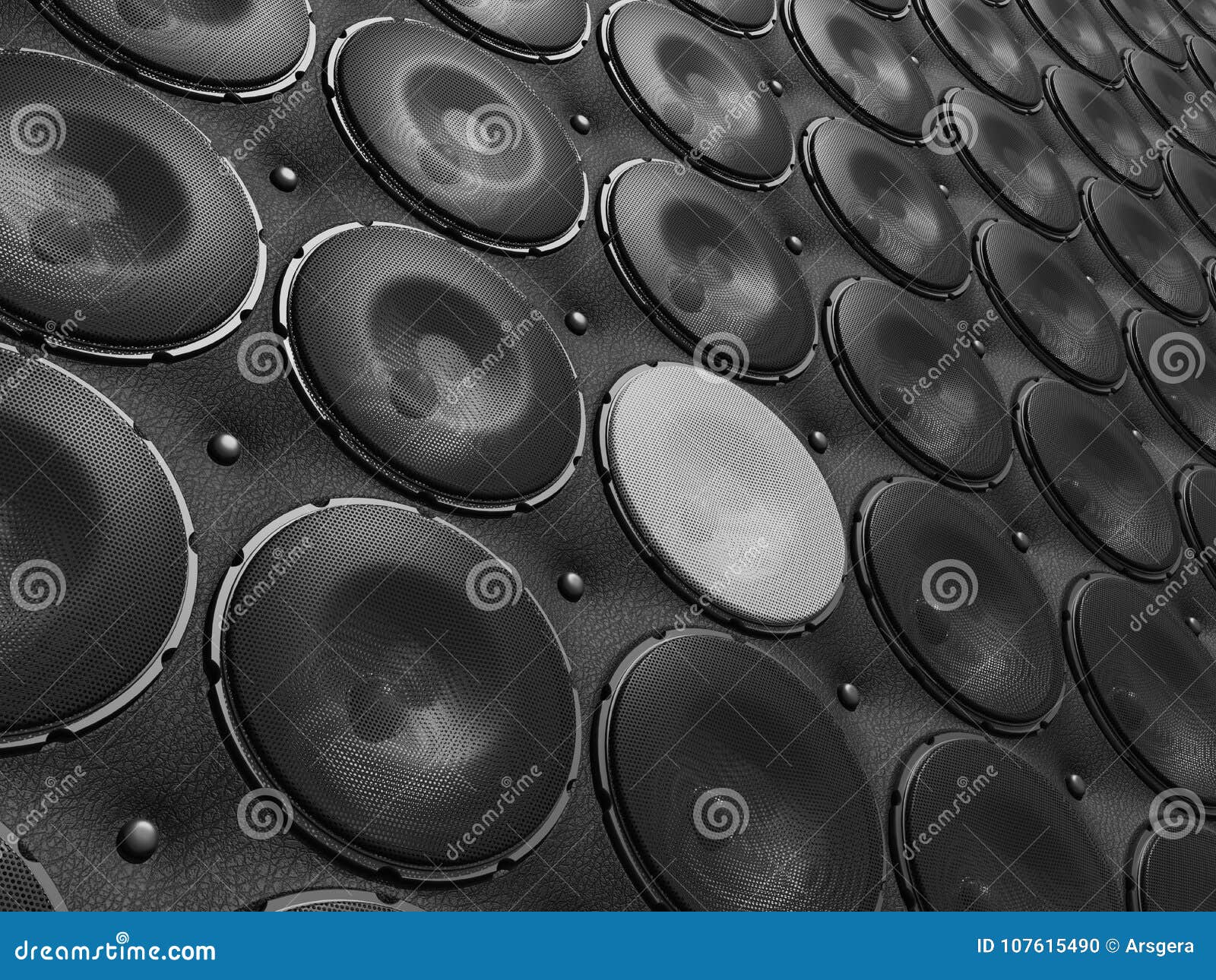 Rare Sound Quality: Unique Speaker among Common Ones Stock Illustration ...