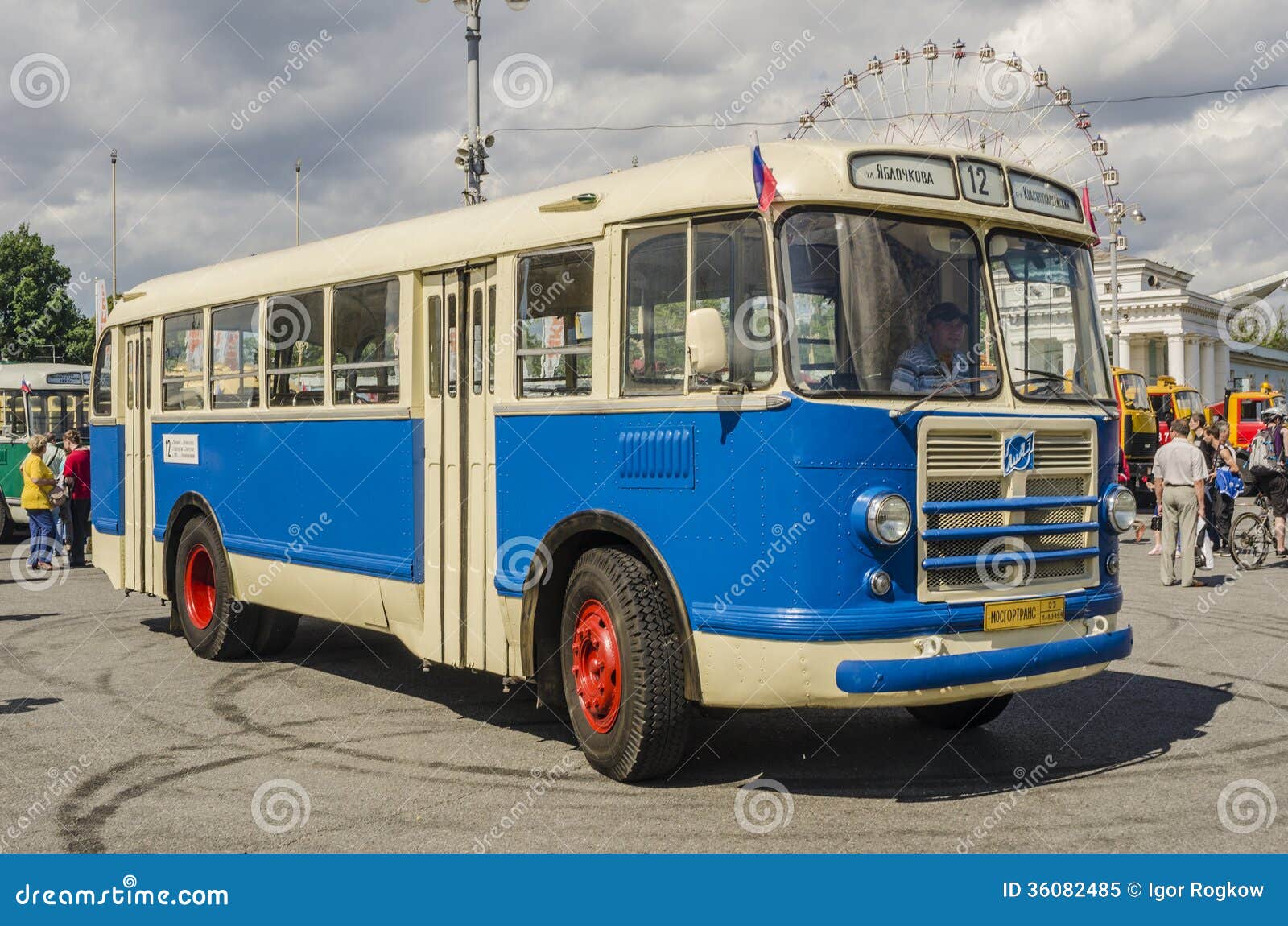 Rare Soviet Russian Bus 60 S Editorial Image - Image of retro, soviet ...
