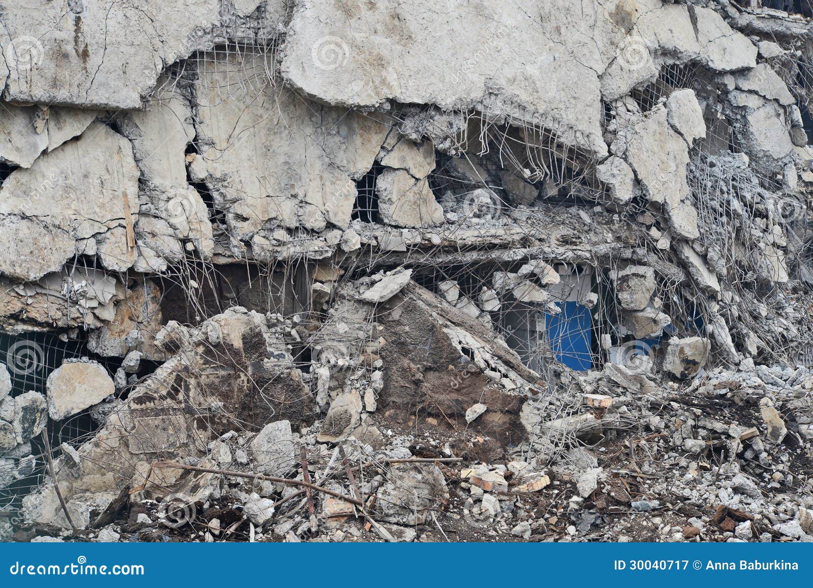 The destroyed building stock image. Image of ground, dirty - 30040717