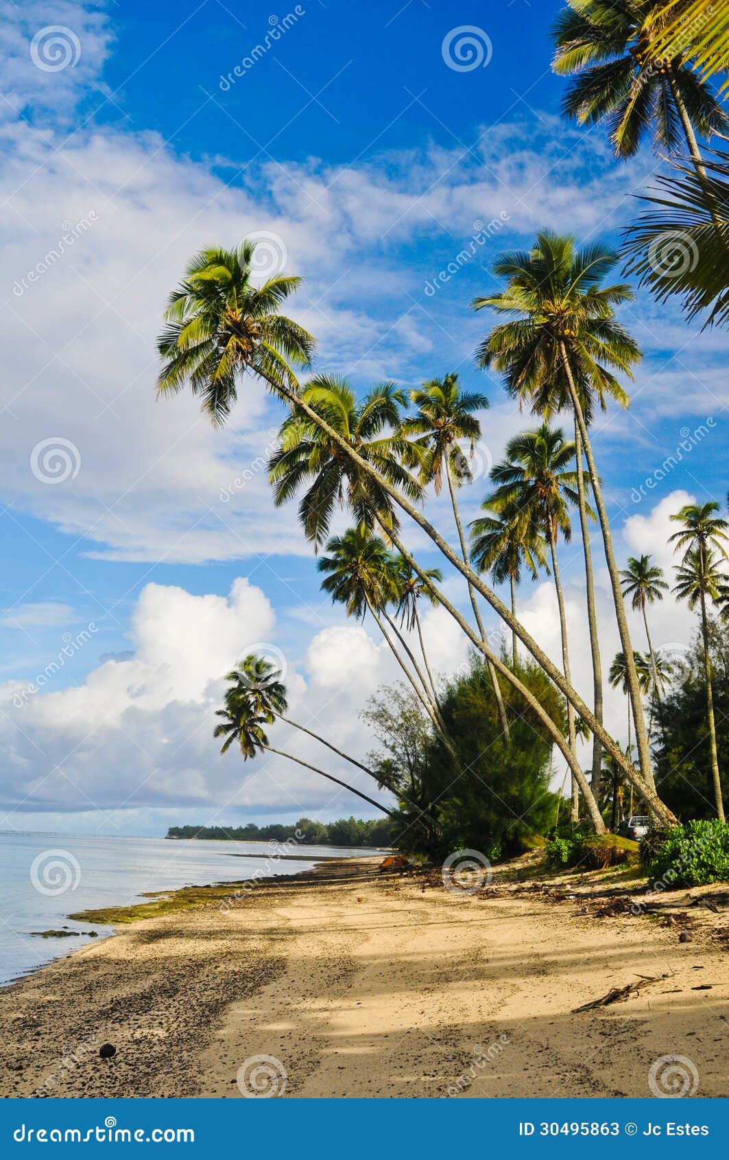 Rarotonga, Cook Islands Beach Stock Image - Image of cloud, boat: 30495863