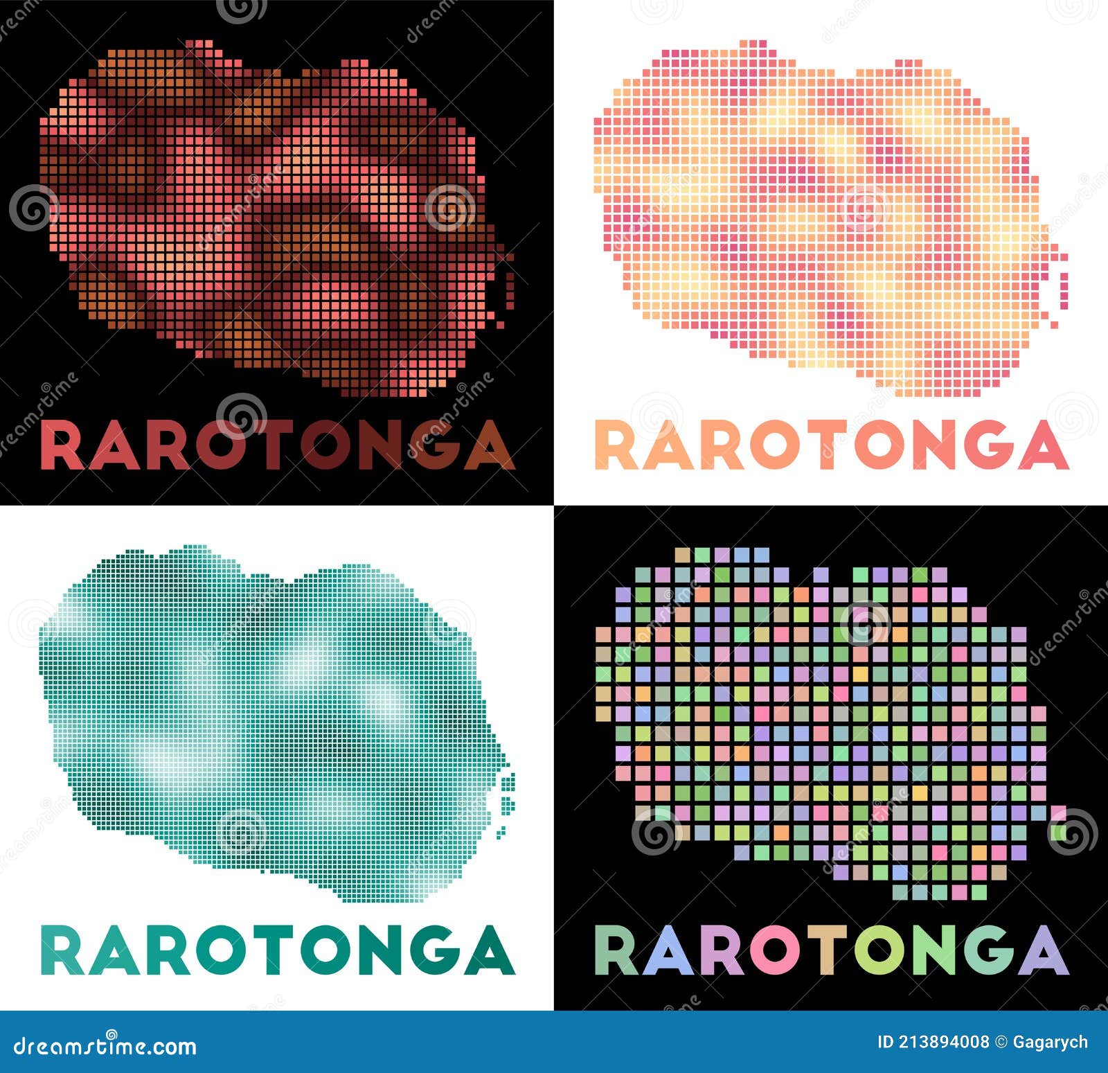 Rarotonga Map. Vector Illustration | CartoonDealer.com #213894008