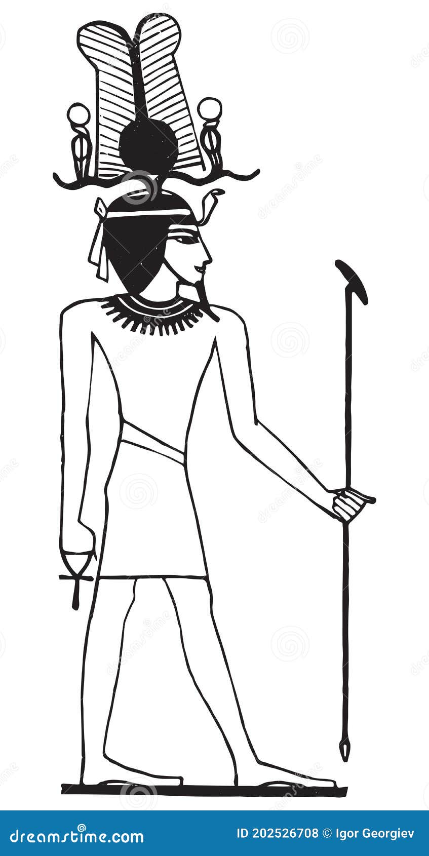 Ras. Set of Egyptian Labels and Elements. Vector Set Illustration ...