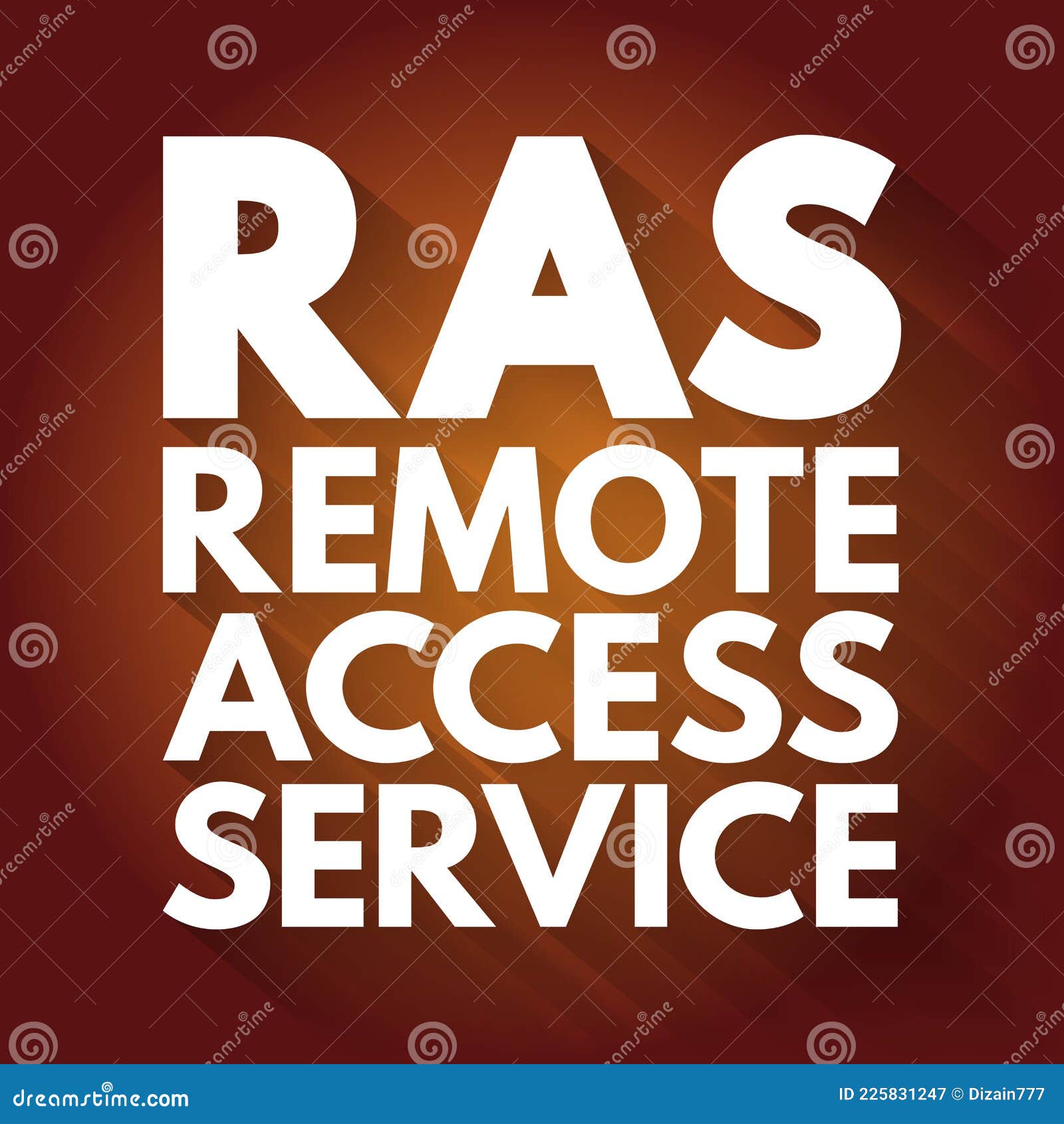 RAS - Remote Access Service Acronym, Technology Concept Background ...