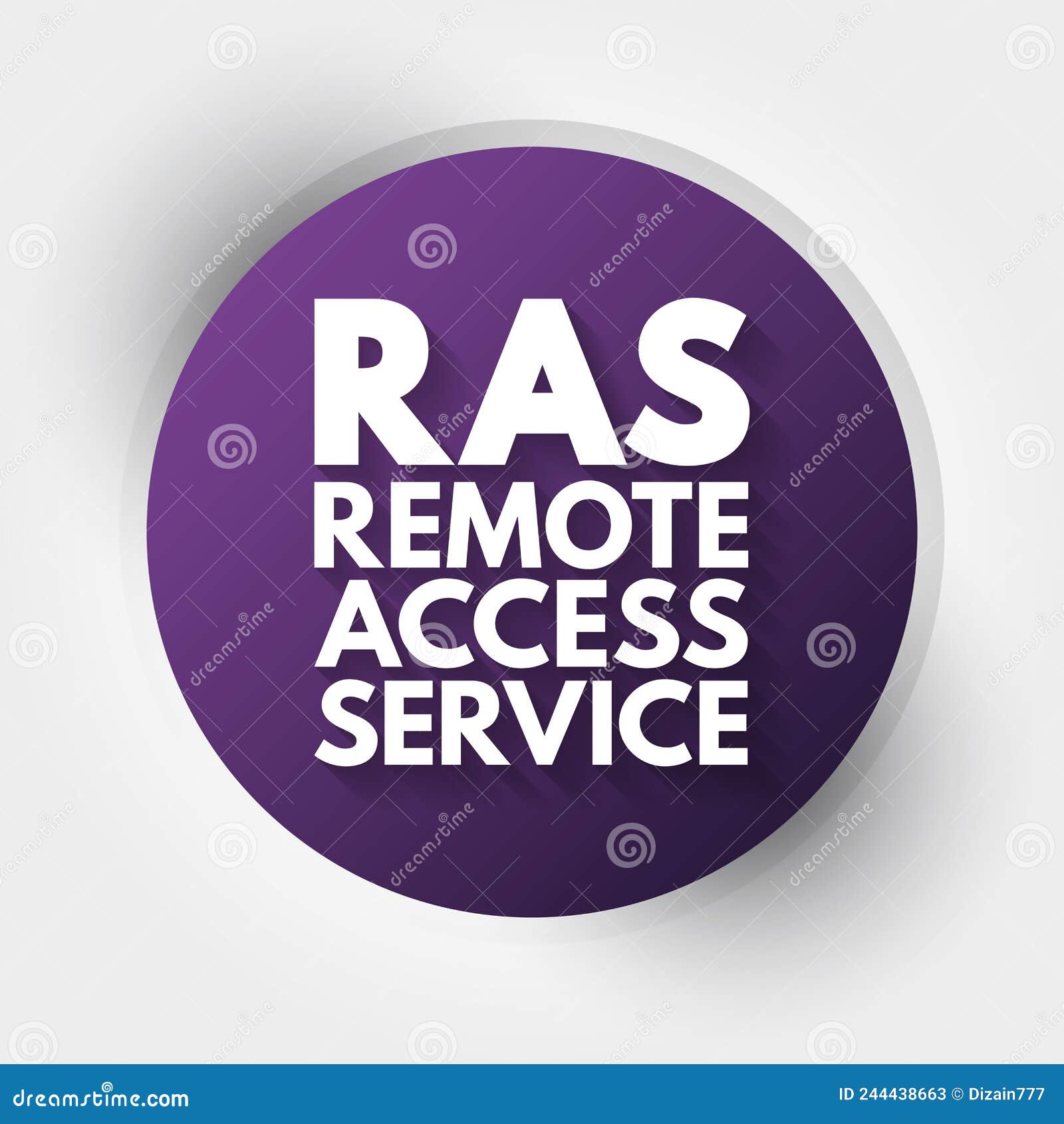 RAS - Remote Access Service Acronym, Technology Concept Background ...