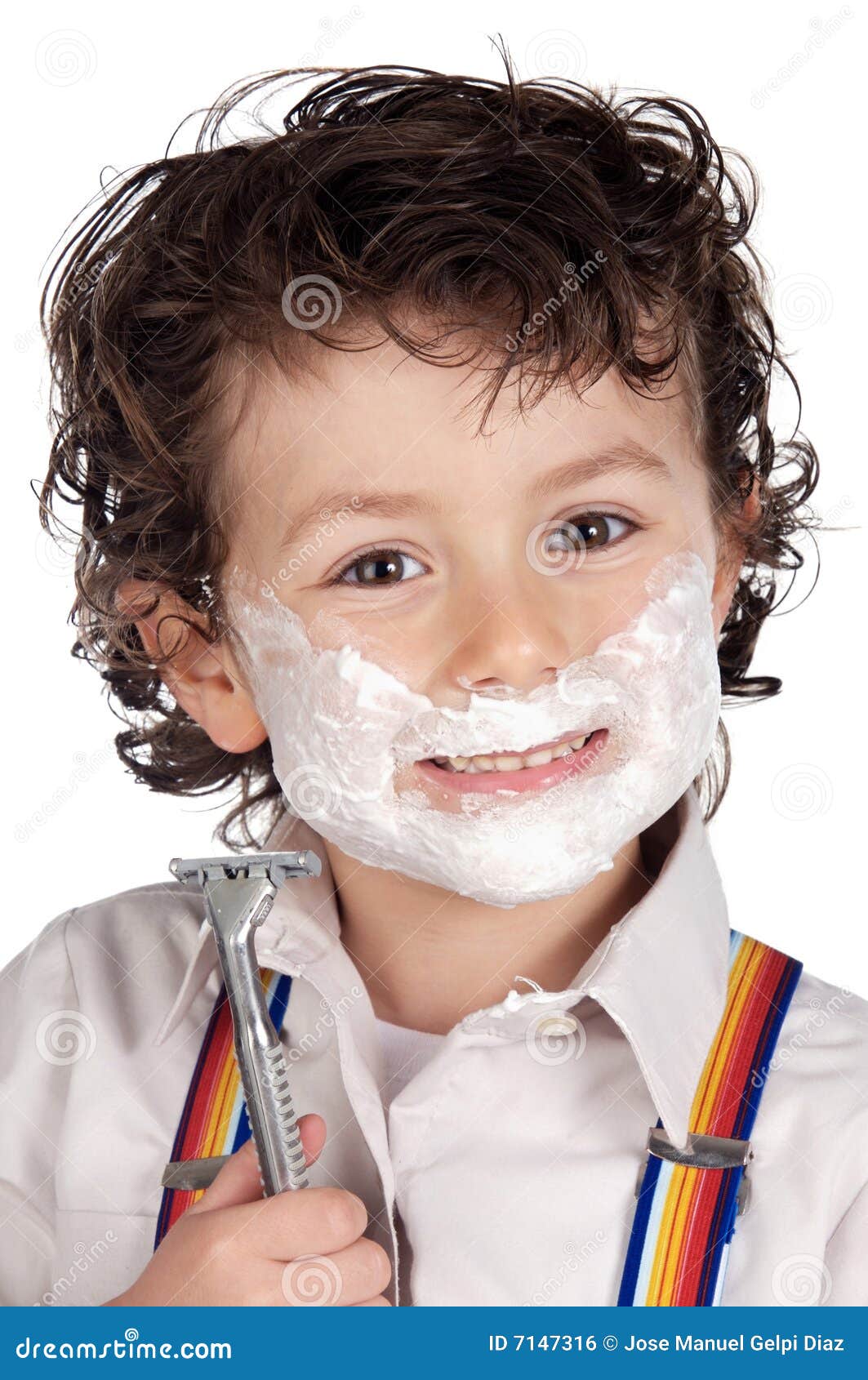 Raser adorable d'enfant photo stock. Image du graisse - 7147316