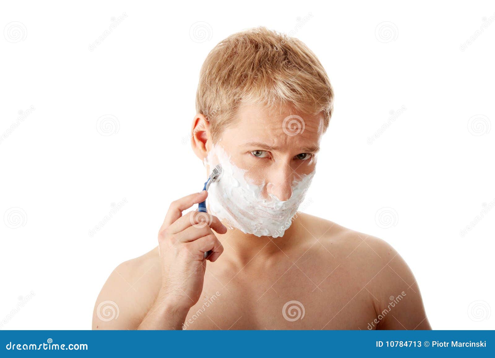 Raser d'homme image stock. Image du jeune, propre, amical - 10784713