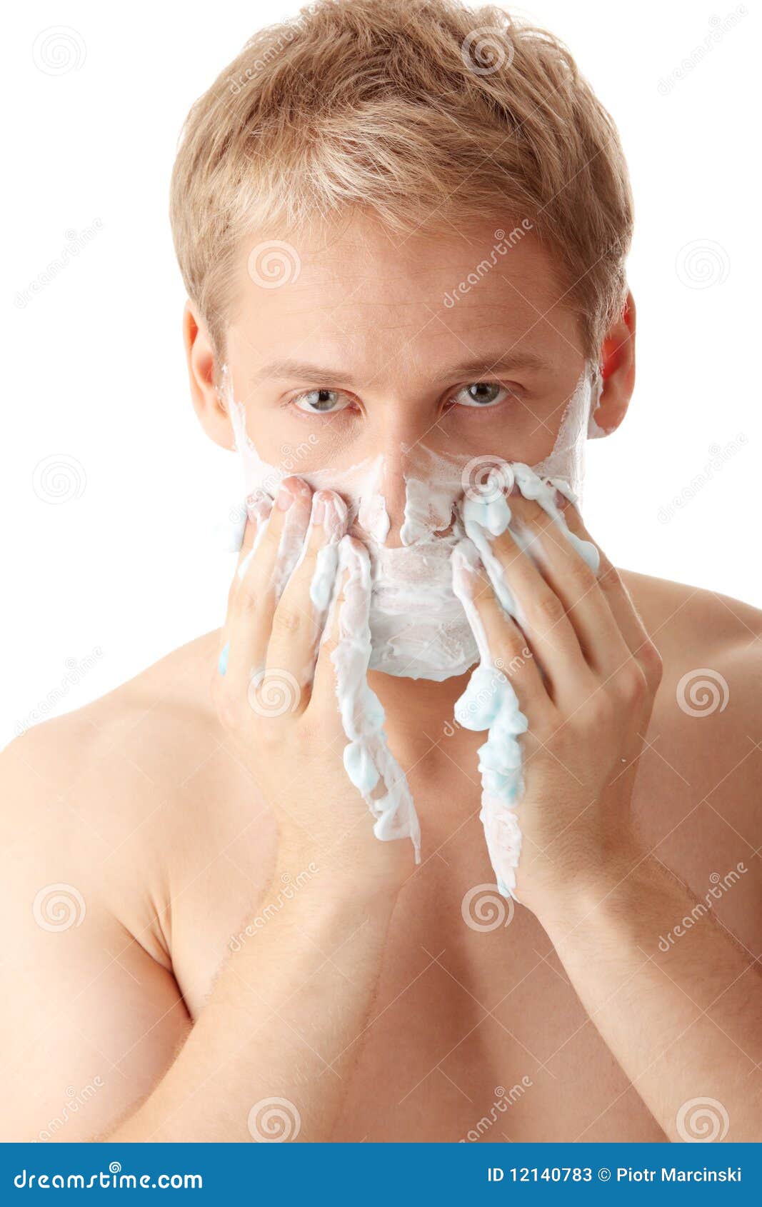 Raser d'homme image stock. Image of barbe, masculin, soin - 12140783