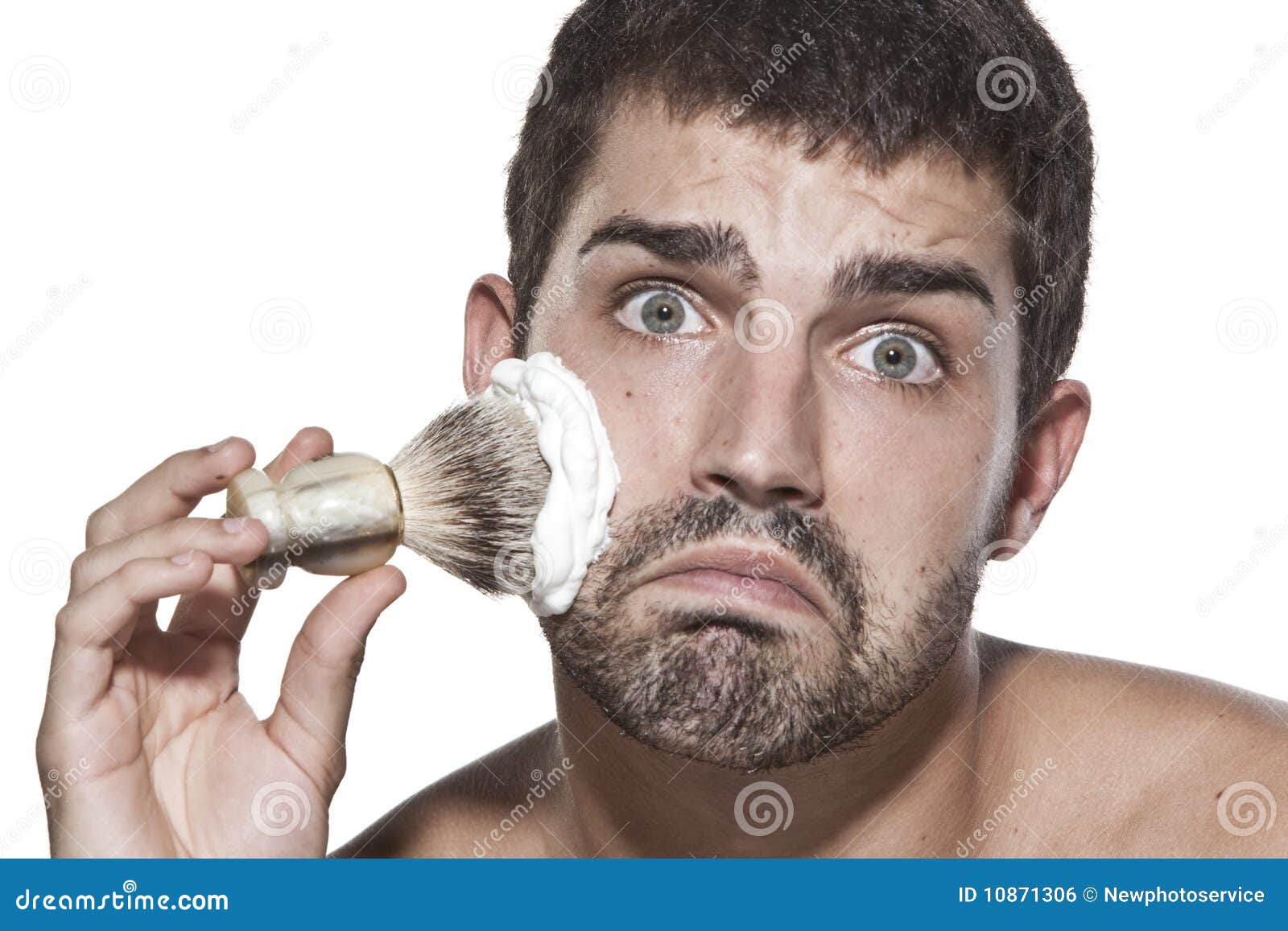 Raser de jeune homme photo stock. Image du mousse, obtenir - 10871306