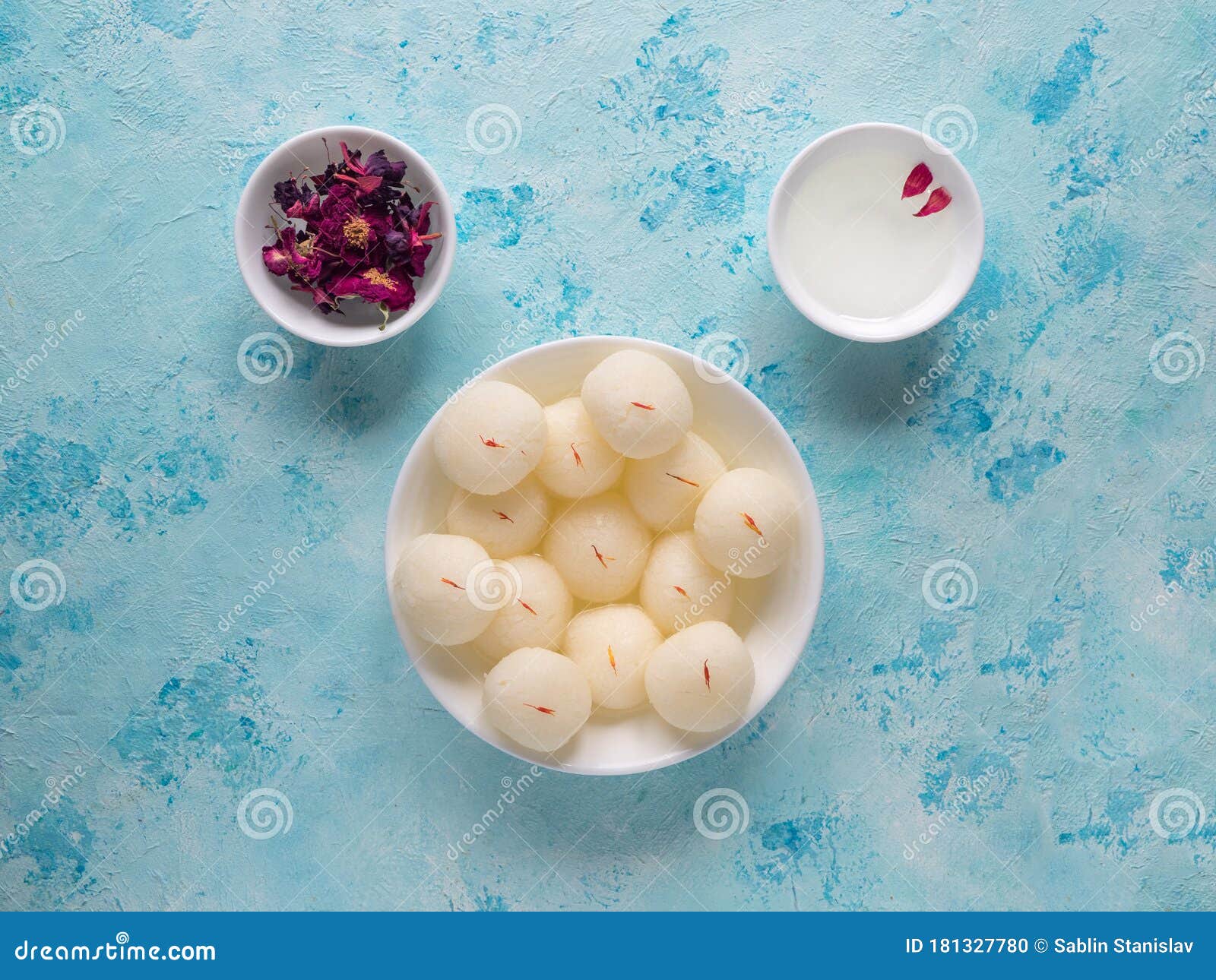 Rasgulla - An Indian Sweet Made From Khoya, Soft And Spongy Stock Image ...