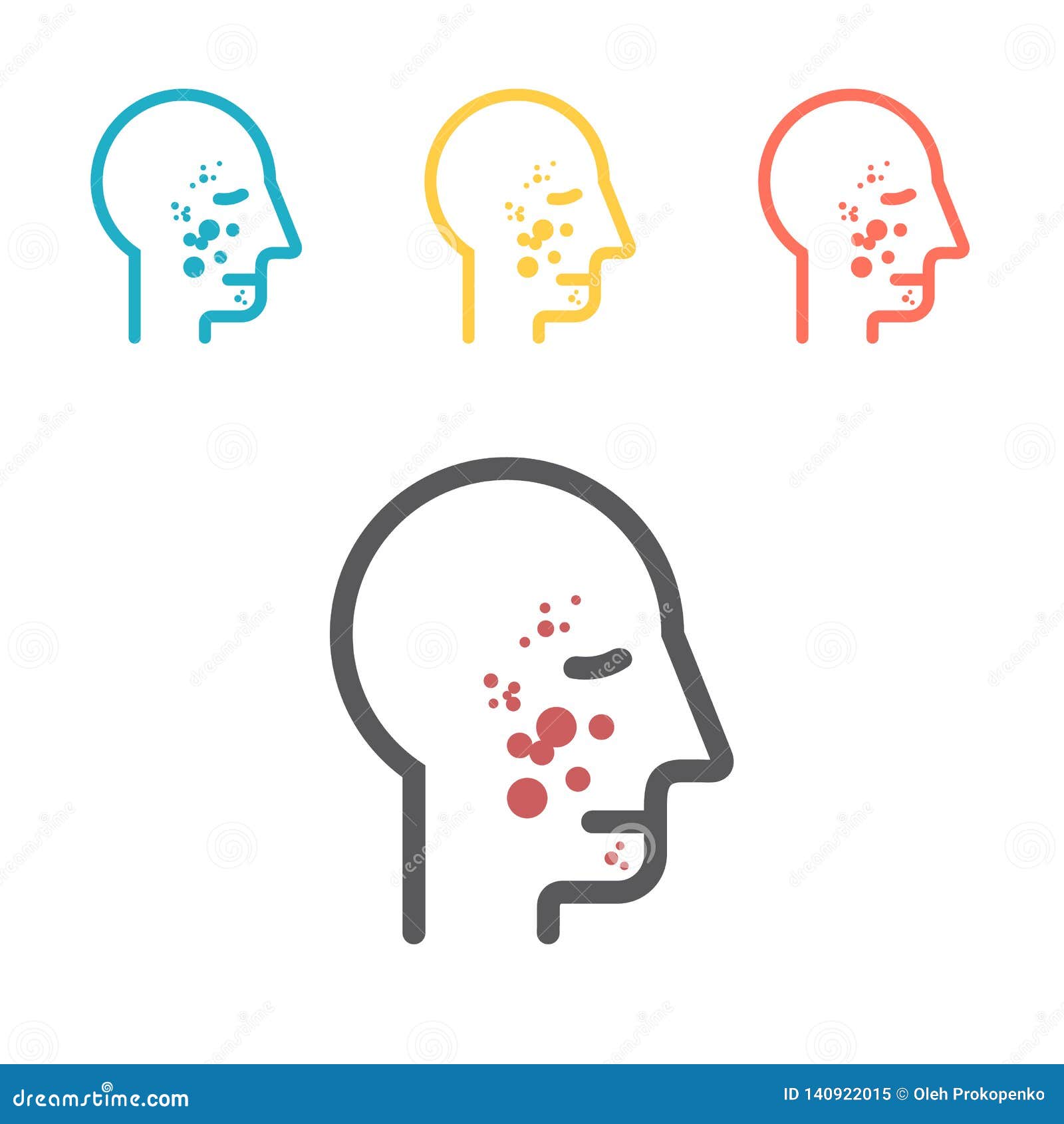 Rash Flat Icon. Vector Sign for Web Graphic Stock Vector - Illustration ...