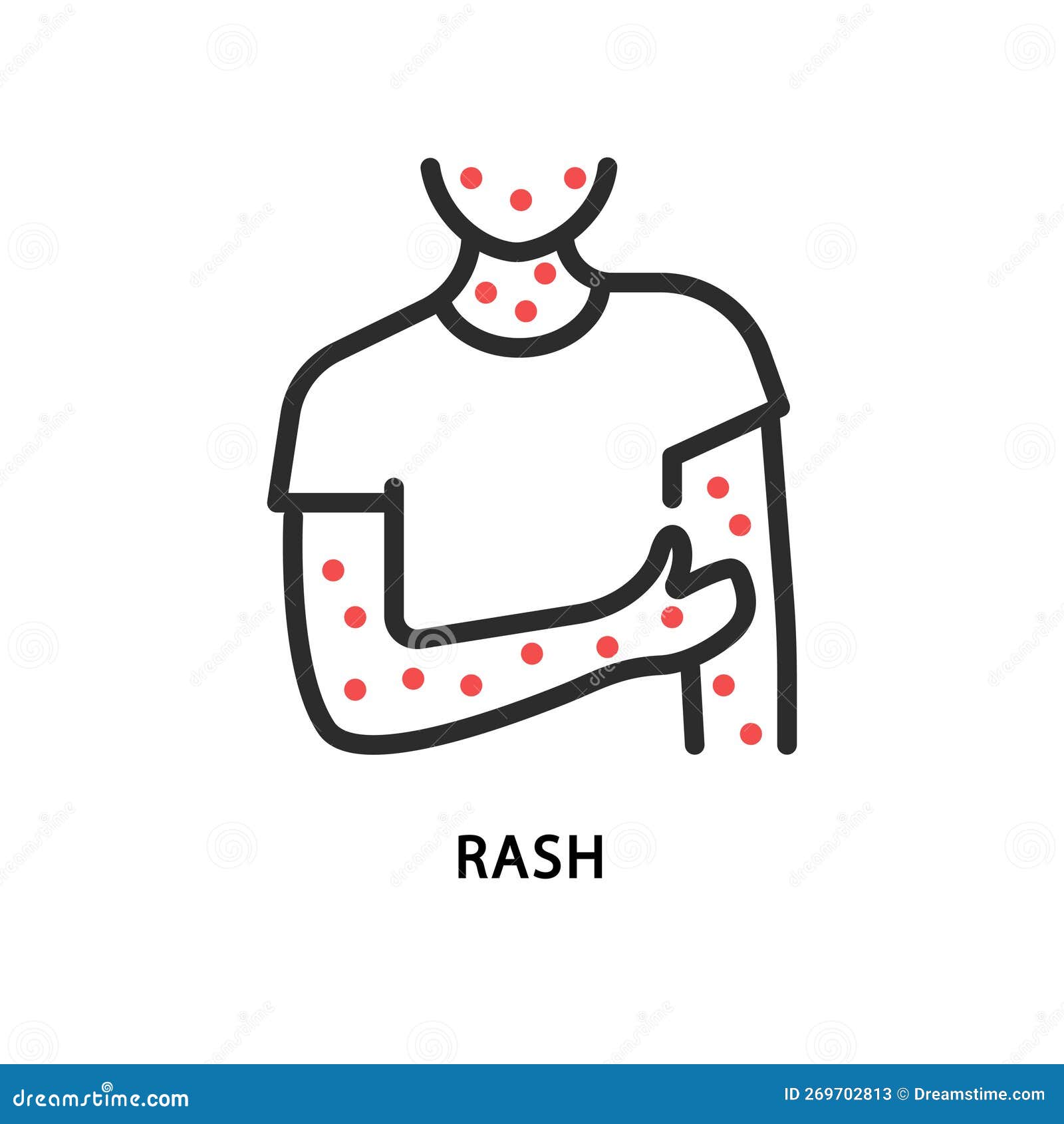 Urticaria Flat Landing Page Website Template. Tularemia, Warkany Syndrome, Warts. Web Banner ...