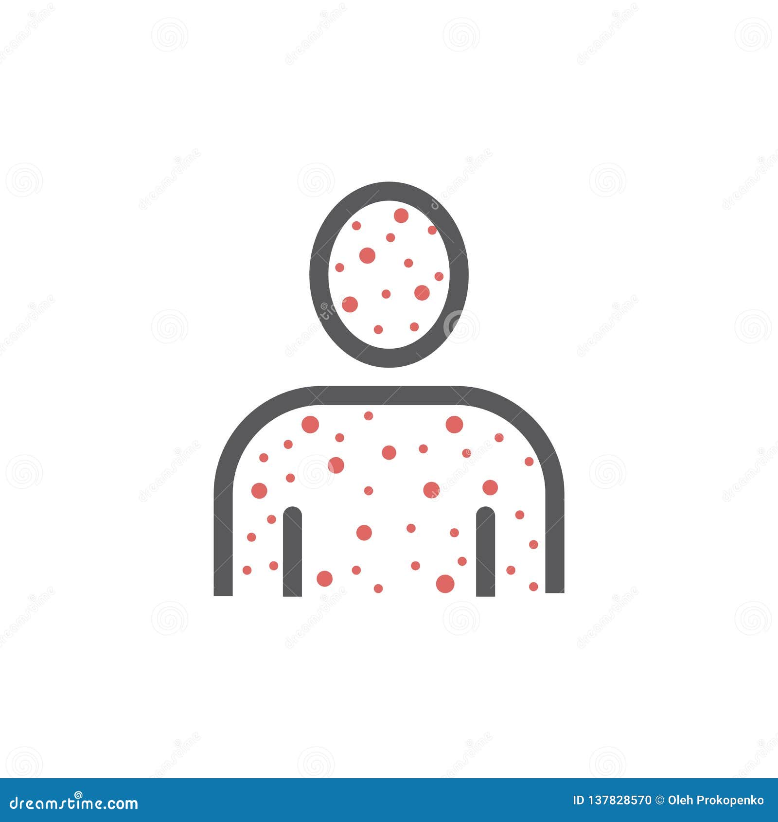 Rash Flat Icon. Vector Sign for Web Graphic Stock Vector - Illustration ...