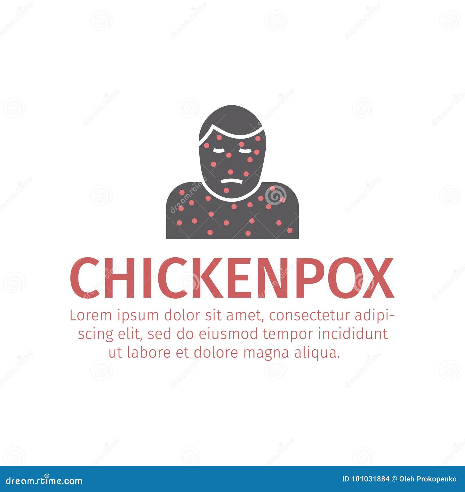 Rash Flat Icon stock vector. Illustration of fever, problem - 101031884