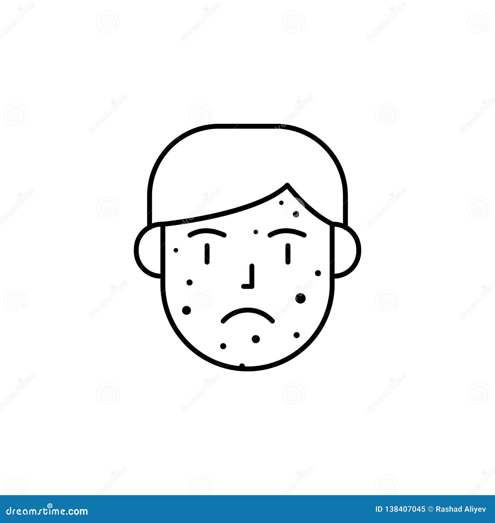 Rash, Reaction, Allergic Skin Icon. Element of Problems with Allergies ...