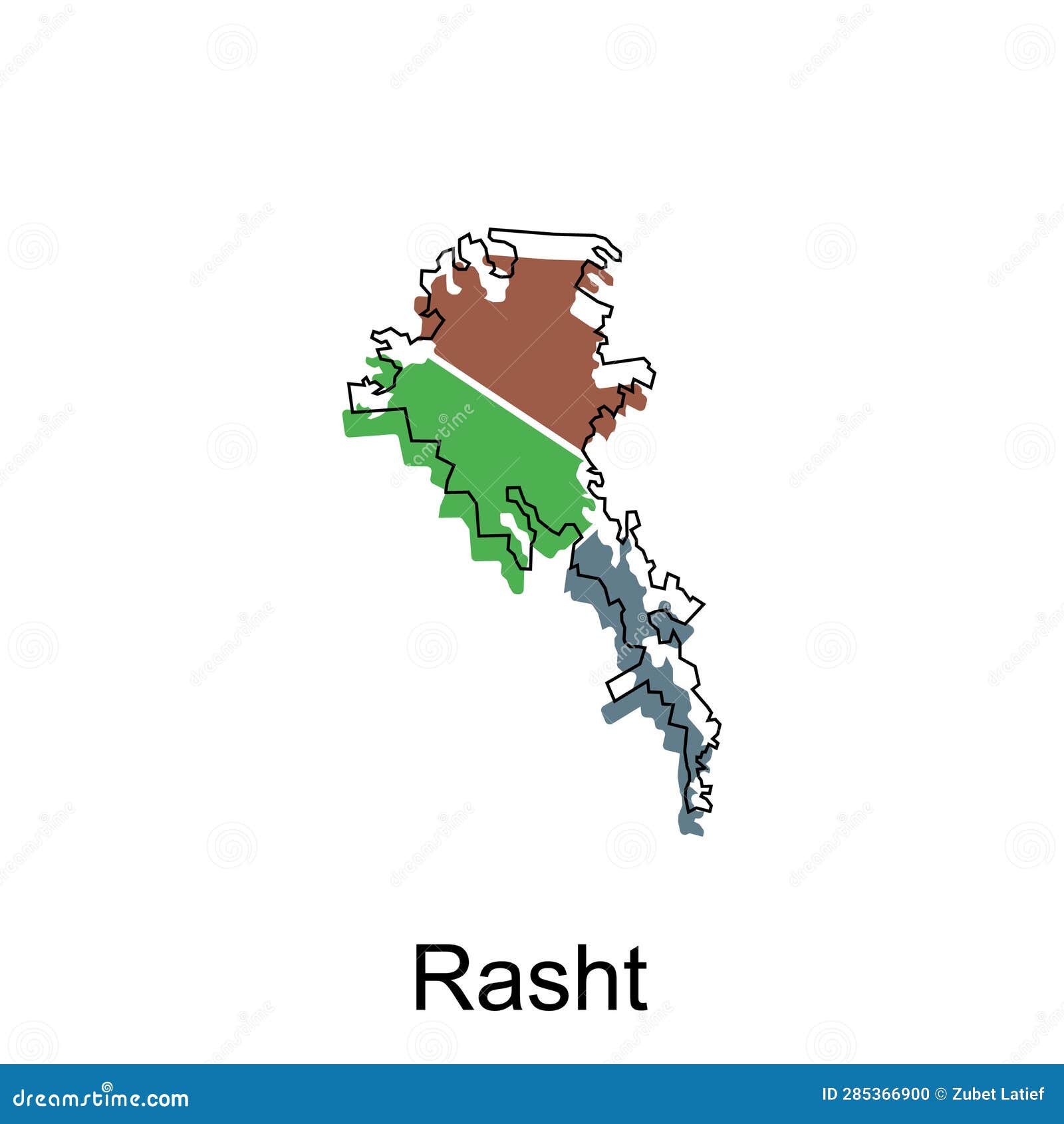The Rasht Map. Stock Image | CartoonDealer.com #307106767