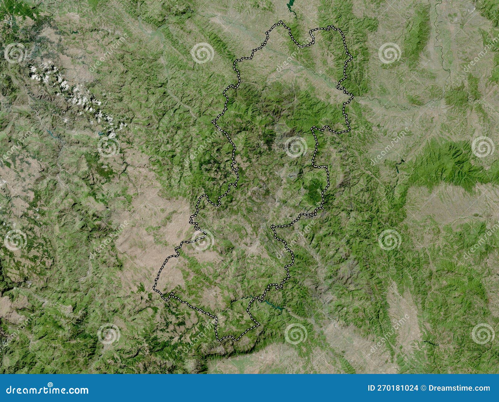 Raski, Serbia. High-res Satellite. No Legend Stock Illustration ...