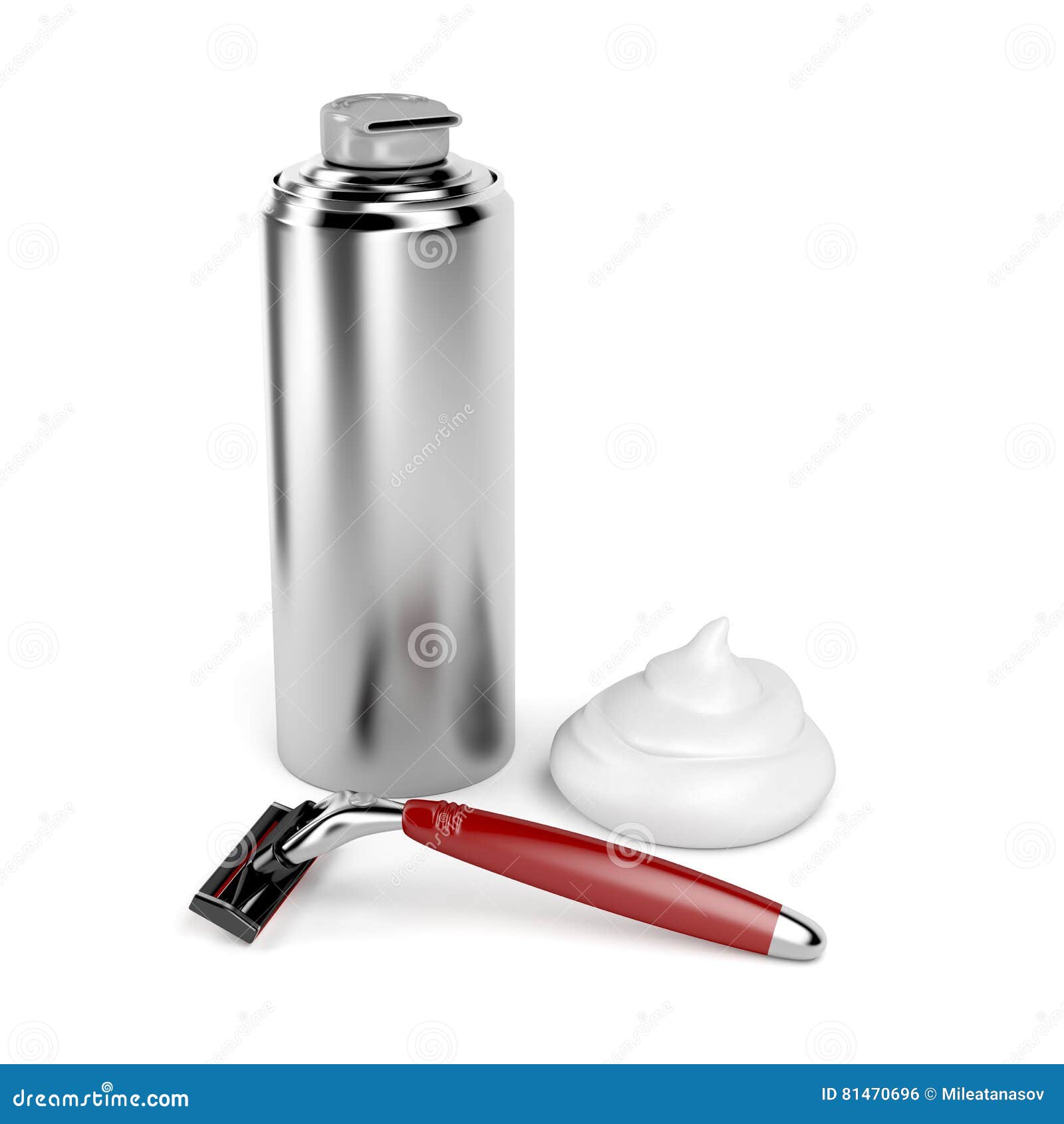 Rasoir et mousse de raser illustration stock. Illustration du ...