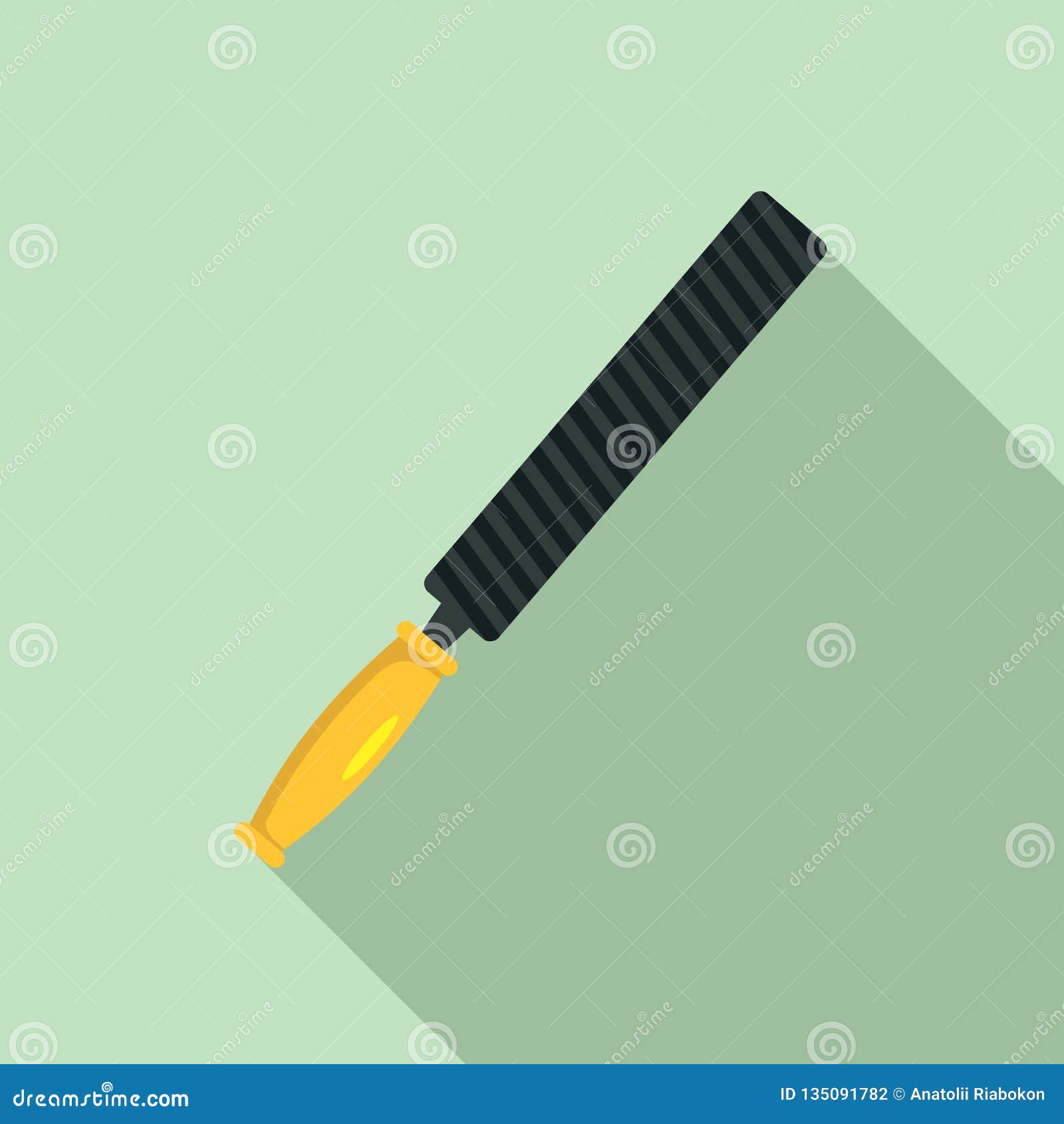 Rasp File Cartoon Icon Isolated On White Background. Flat Coarse Form ...