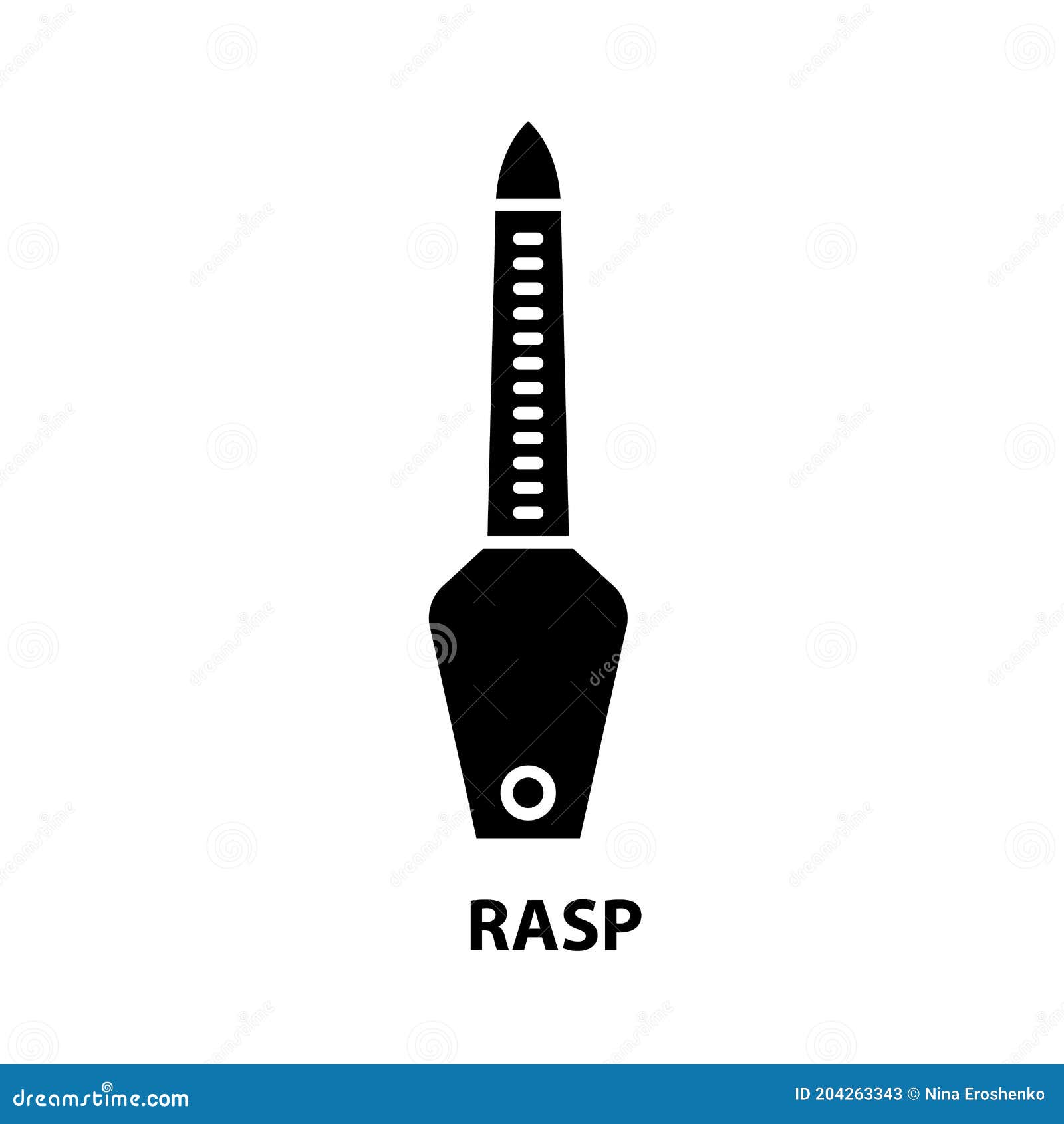Rasp Icon, Black Vector Sign with Editable Strokes, Concept ...