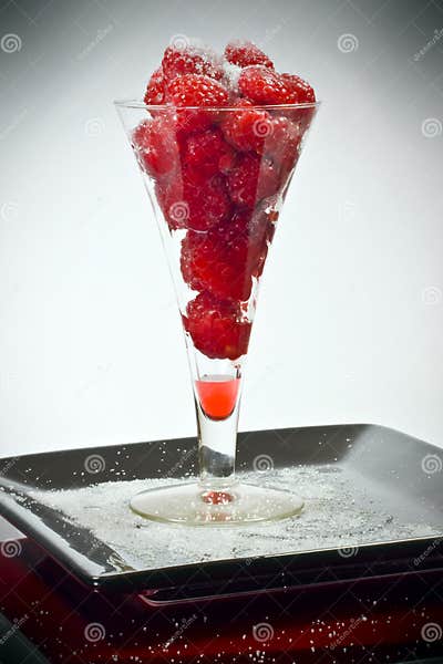 Raspberries in a Tall Glass. Stock Photo - Image of delicious, edible ...