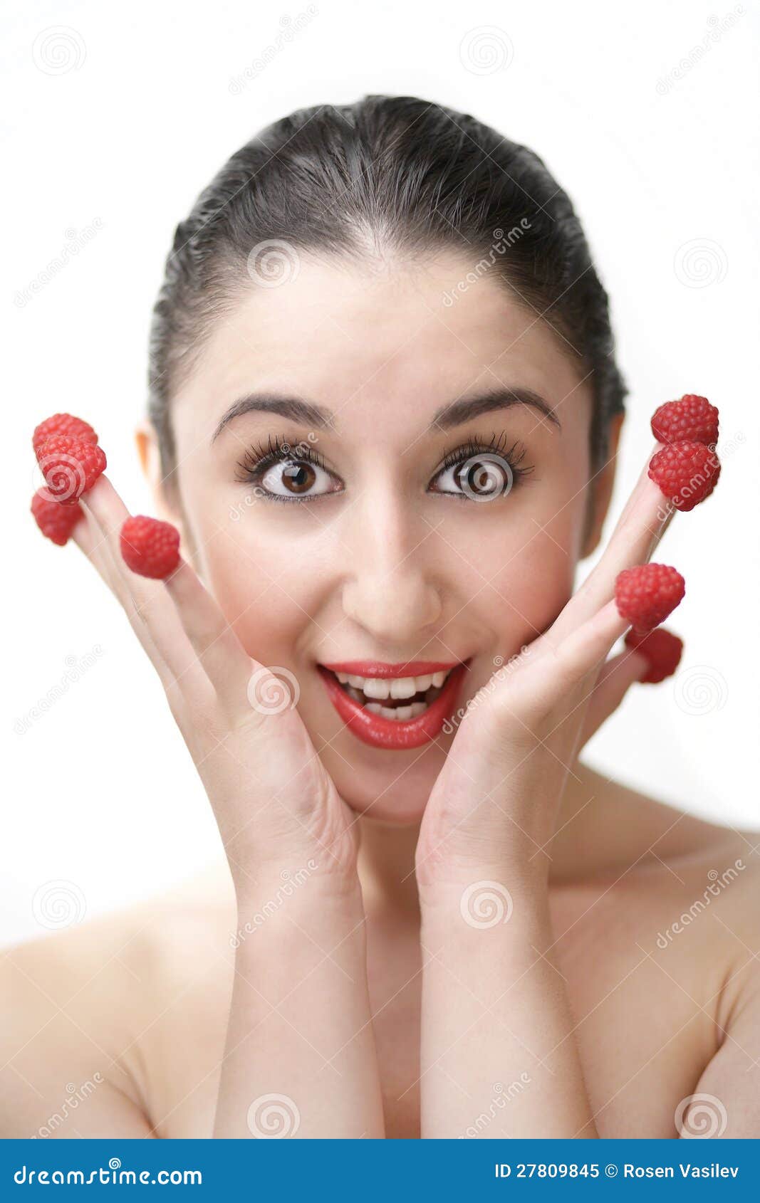 Raspberries stock image. Image of fresh, beautiful, finger - 27809845