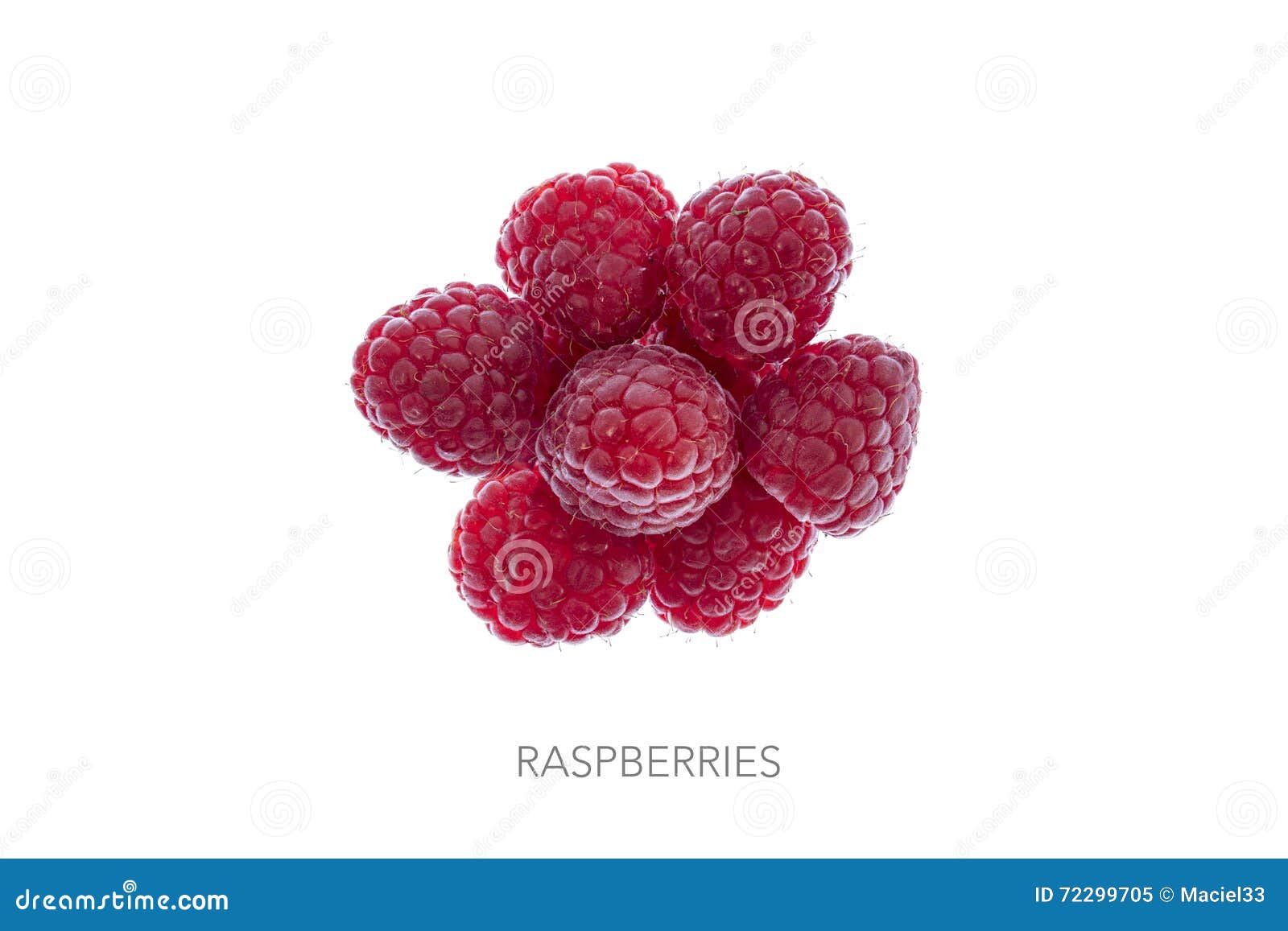 Raspberries Against White Background Shape Round Stock Image - Image of ...