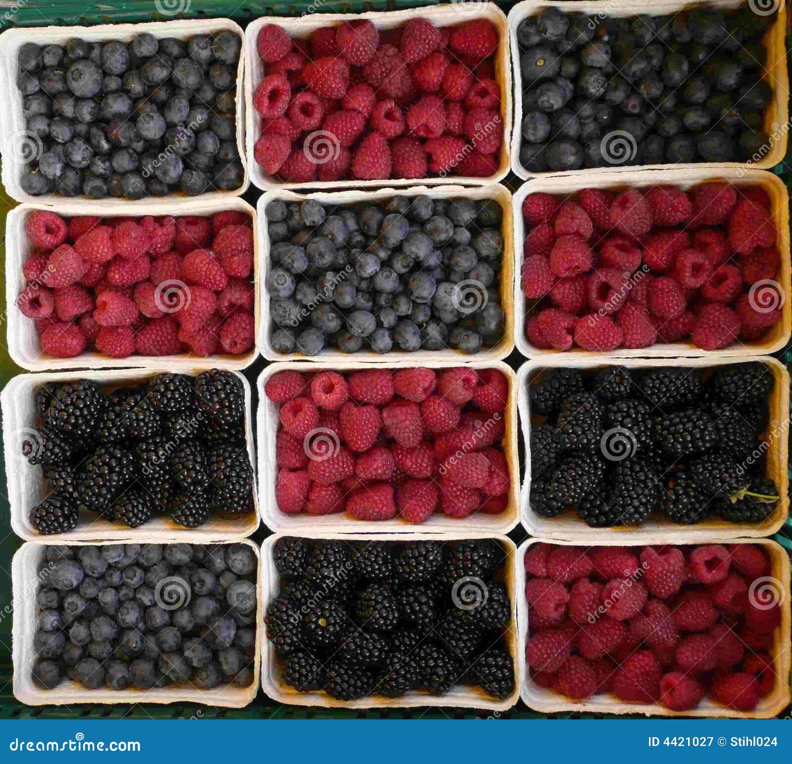 Raspberries-blueberries-blackberries Stock Image - Image of market ...